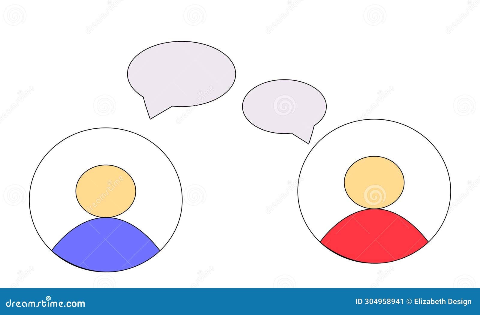 Message Communication between Two People Stock Illustration ...