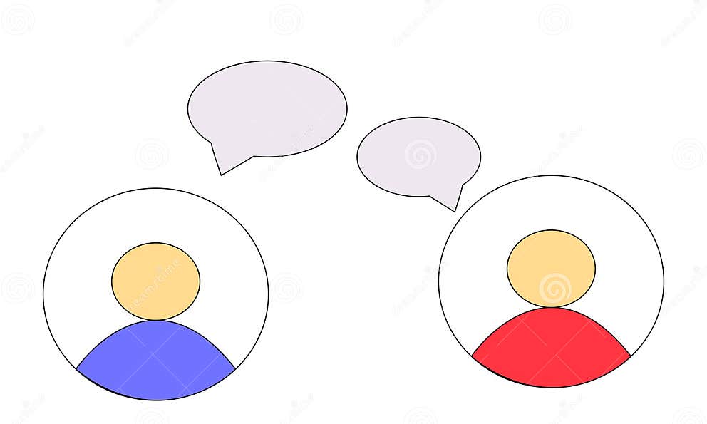 Message Communication between Two People Stock Illustration ...