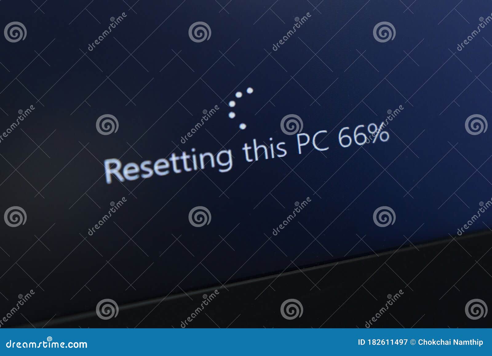 The Message on the Computer Screen Stock Image - Image of windows ...