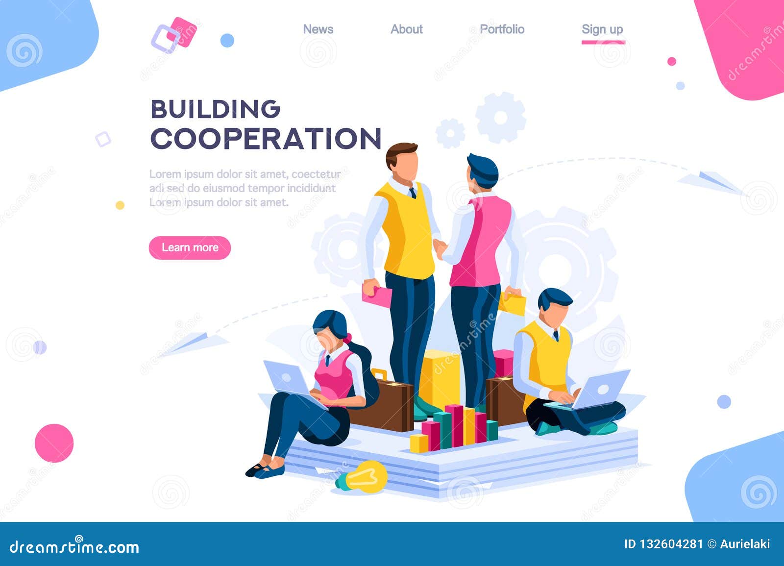 Message Cooperation Plan Building Company Stock Vector - Illustration ...