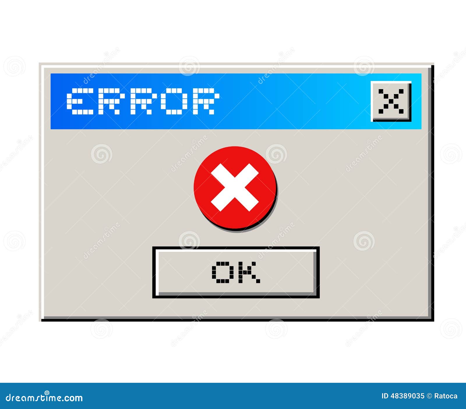 Message d'erreur illustration de vecteur. Illustration du mortel - 48389035