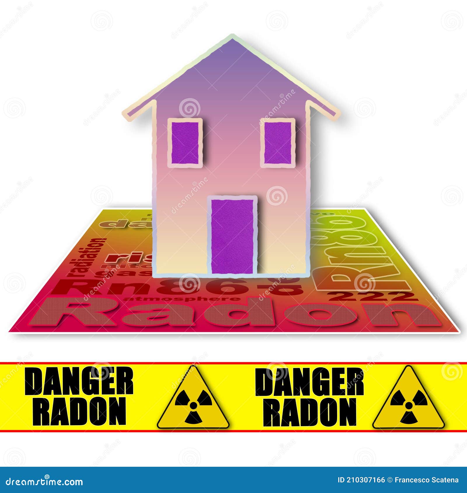 The Danger Of Radon Gas In Our Homes - Concept With Periodic Table Of ...
