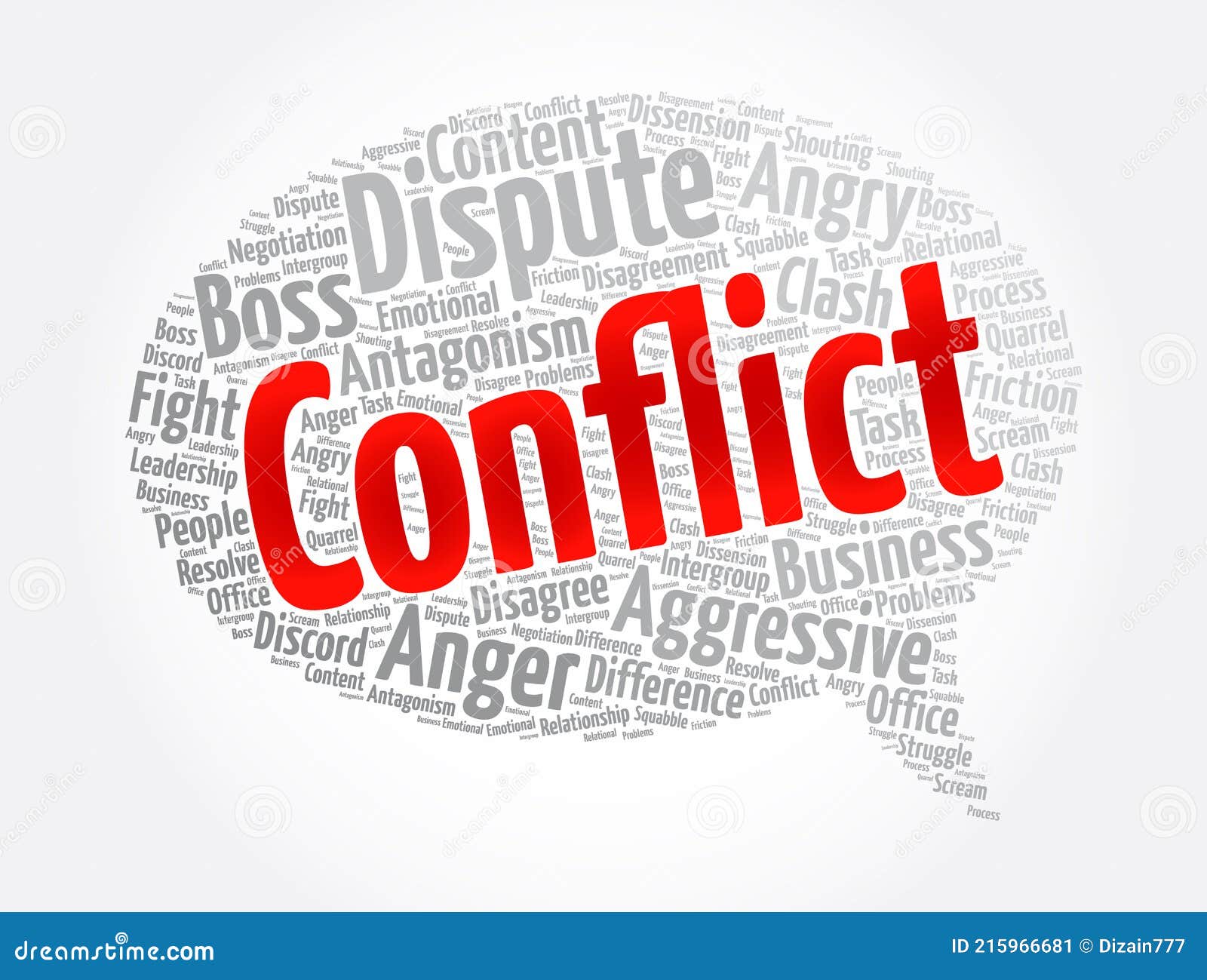 Message De Conflit Bulle Word Cloud Collage Concept Fond Illustration ...