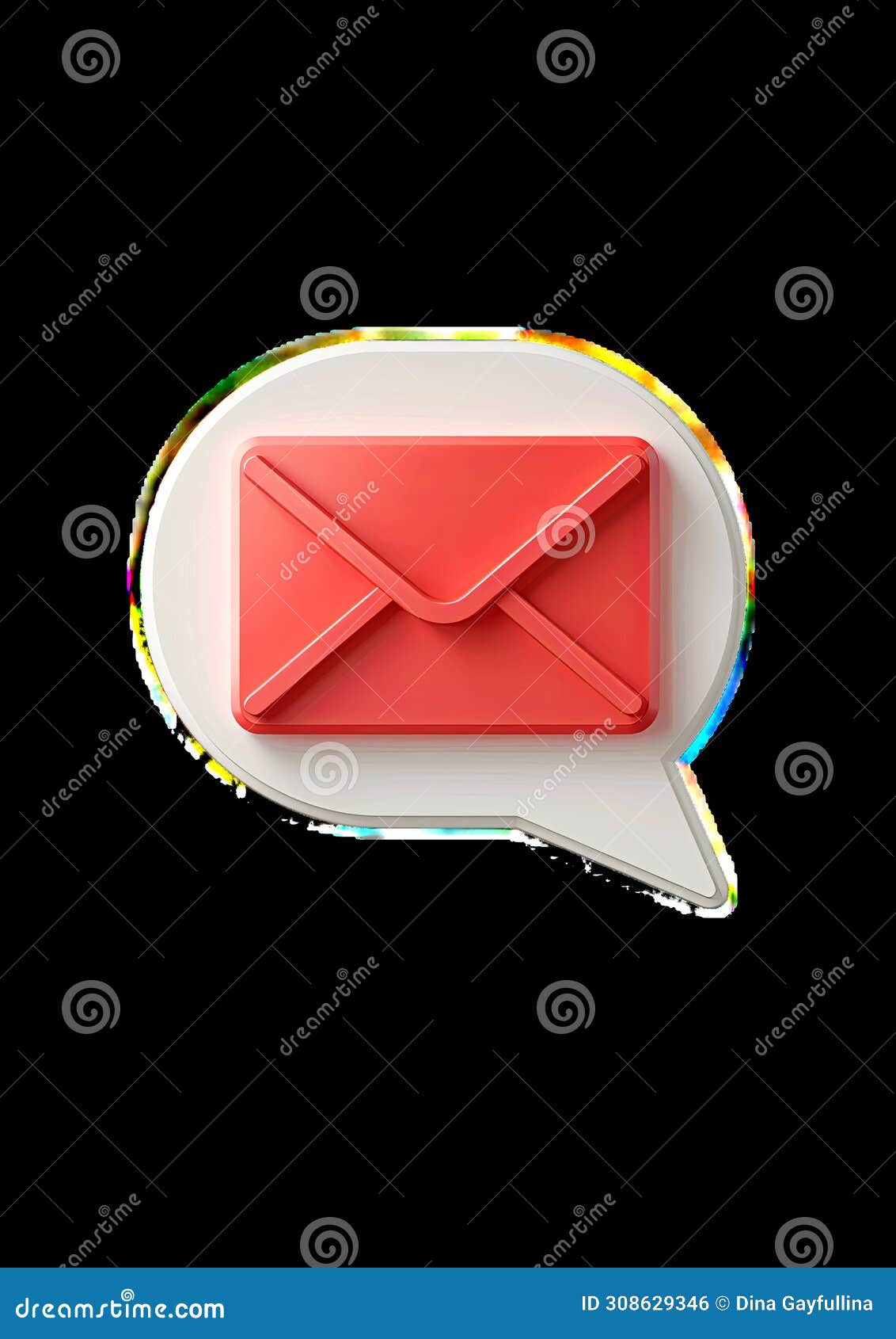 Message Design Red Icon, White Background Stock Illustration ...