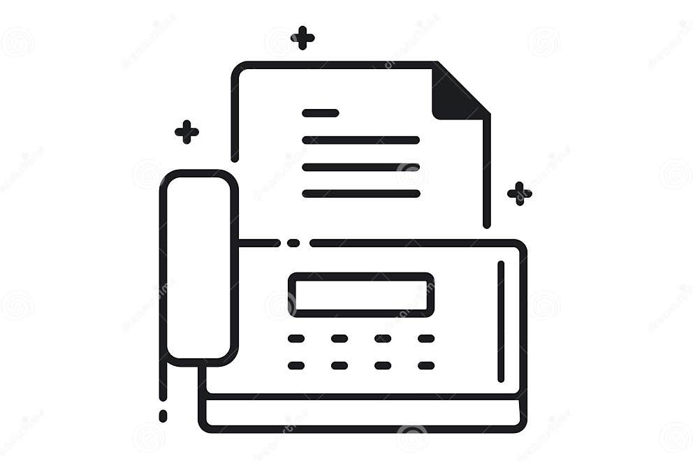 Fax Isolated Vector Illustration Which Can Be Easily Download Stock ...