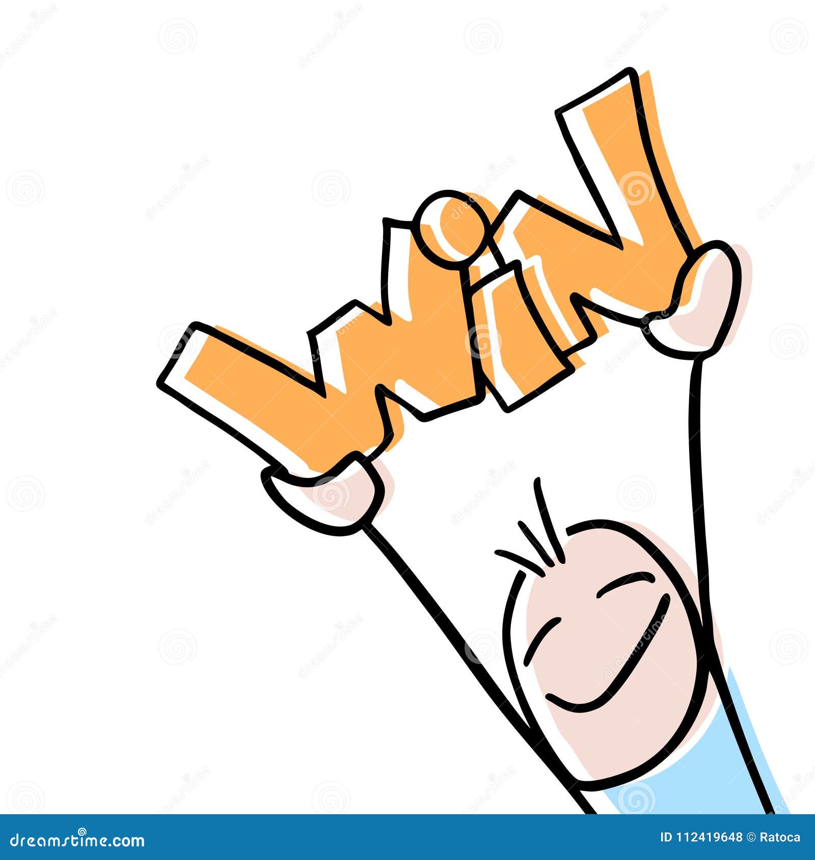 Message drôle de victoire illustration de vecteur. Illustration du fond ...