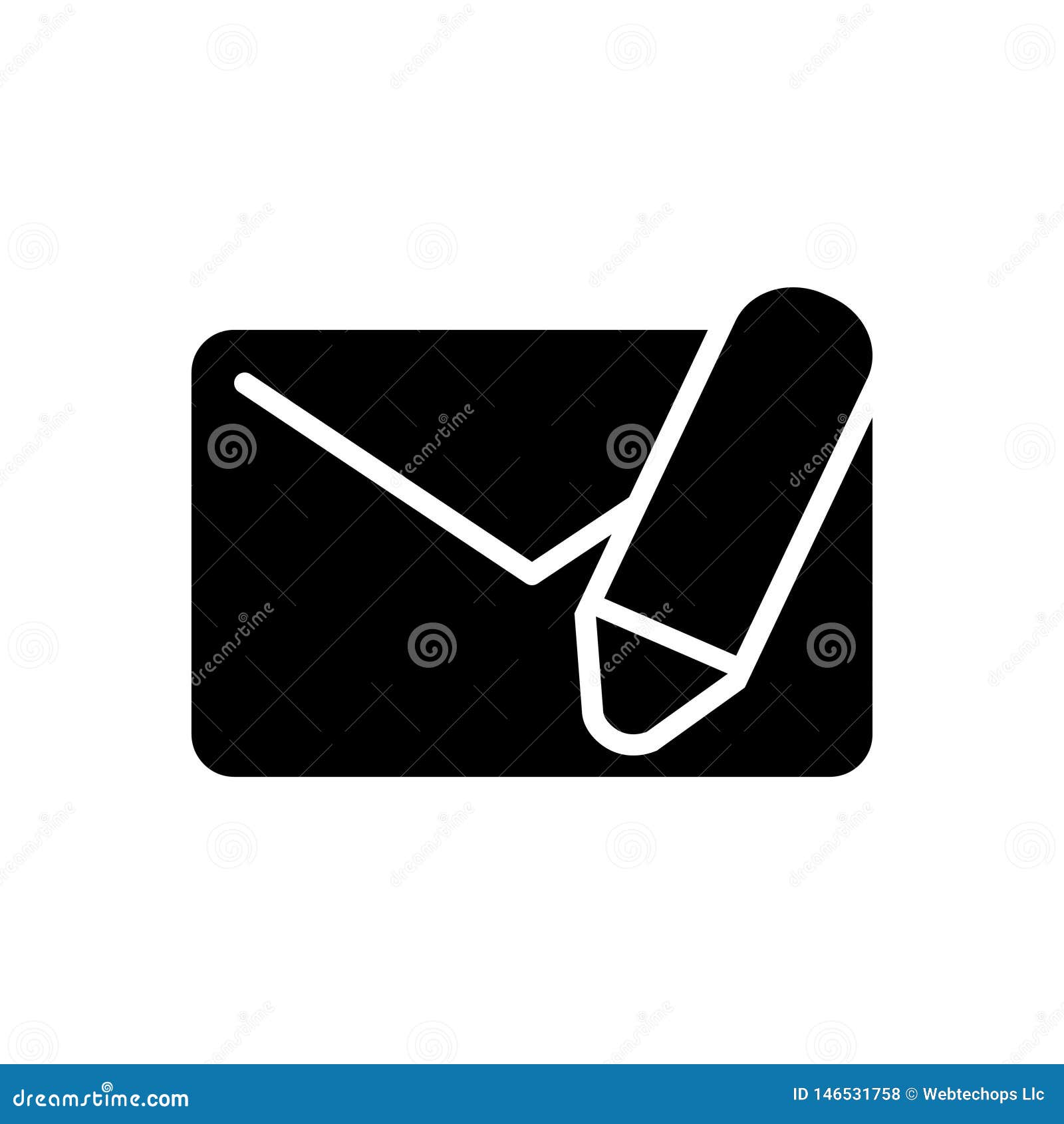 Black Solid Icon for Message Edit, Chat and Data Stock Vector ...
