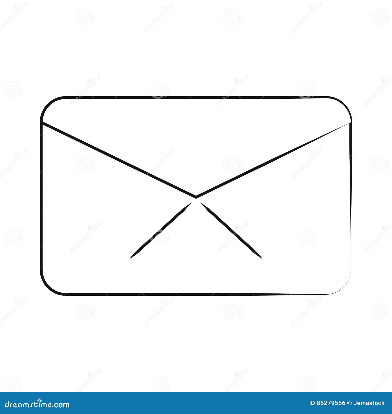 Message Envelope Email Communication Thin Line Stock Vector ...