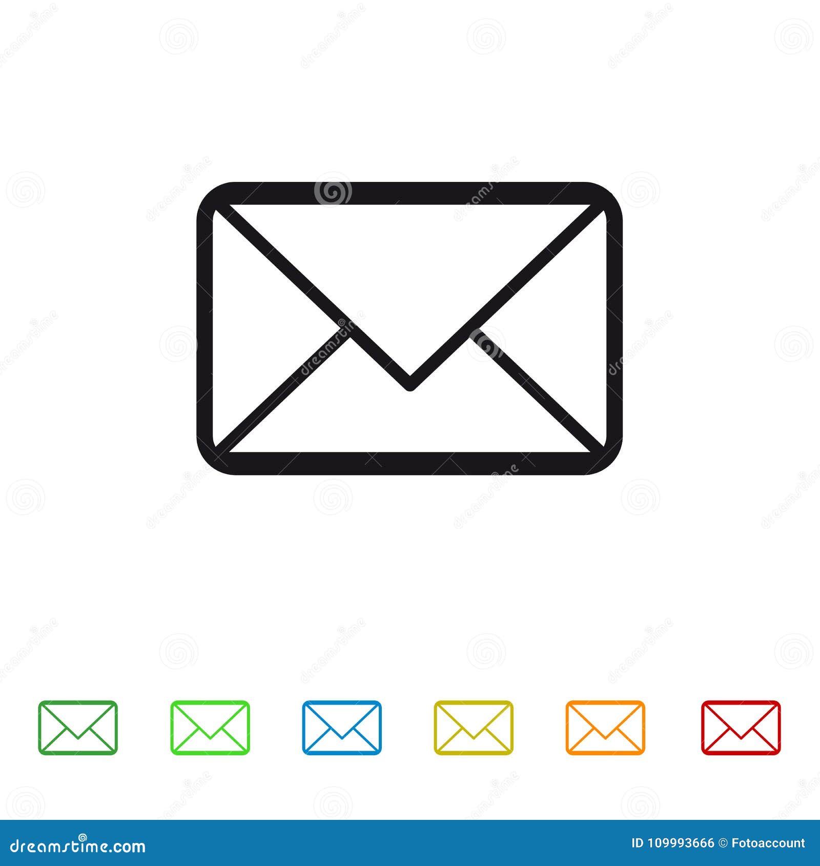 Message Envelope Icon for Apps and Websites Stock Vector - Illustration ...