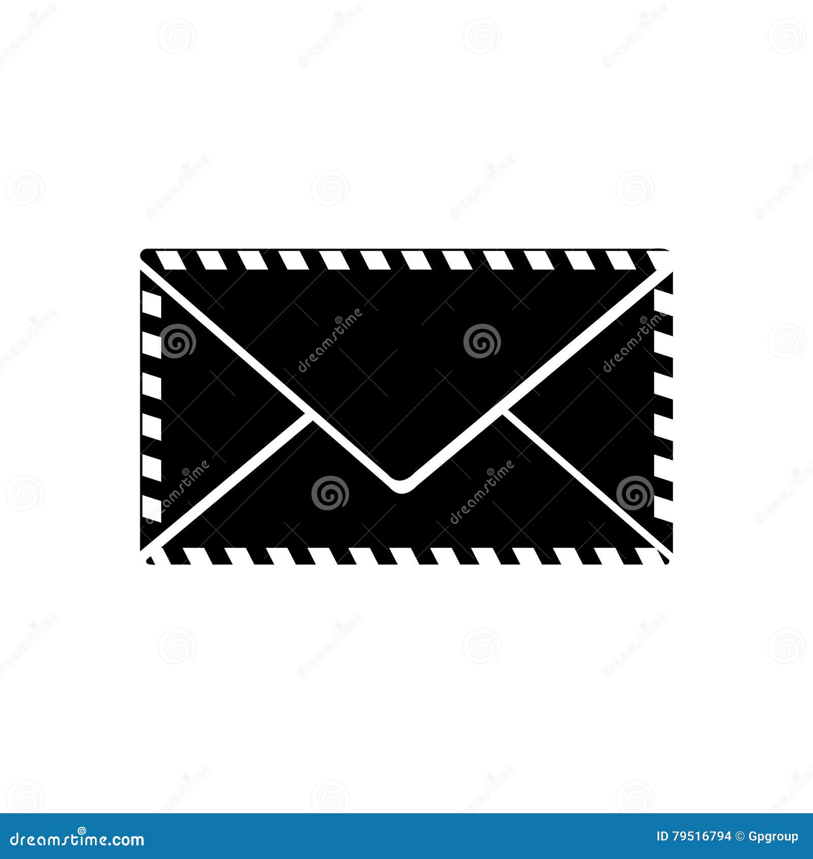 Message Envelope Icon Image Stock Vector - Illustration of envelope ...