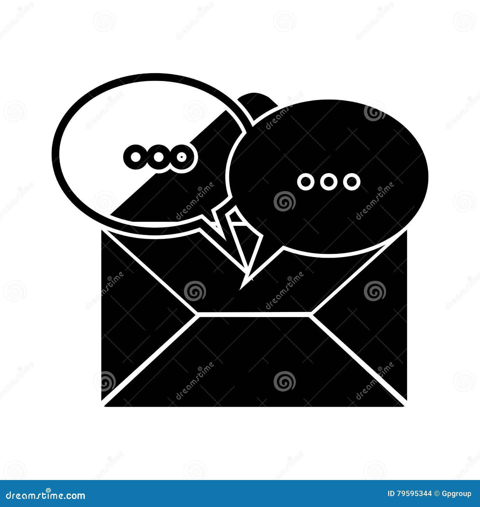 Message Envelope Icon Image Stock Vector - Illustration of ...