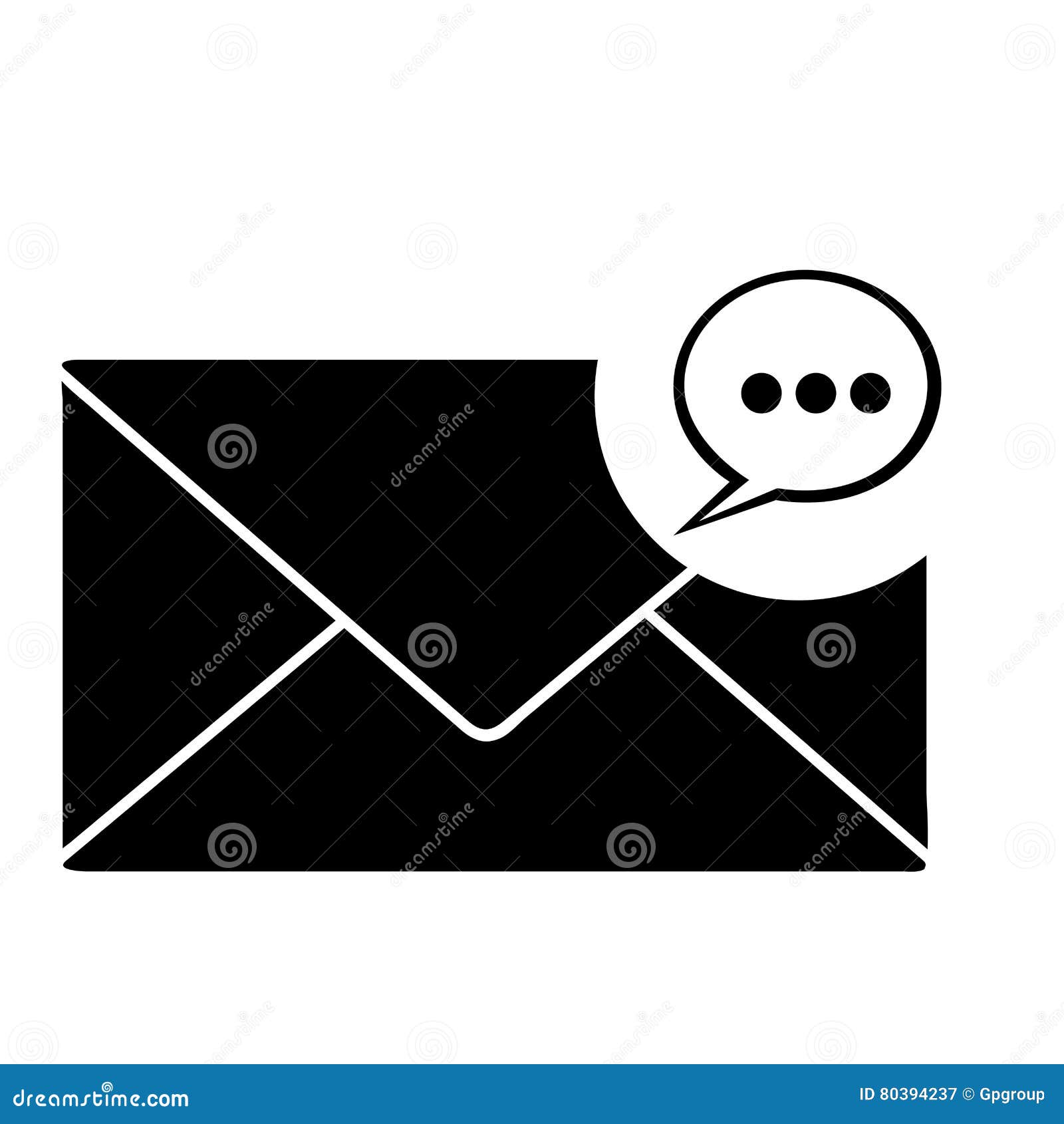 Message Envelope Icon Image Stock Vector - Illustration of email ...