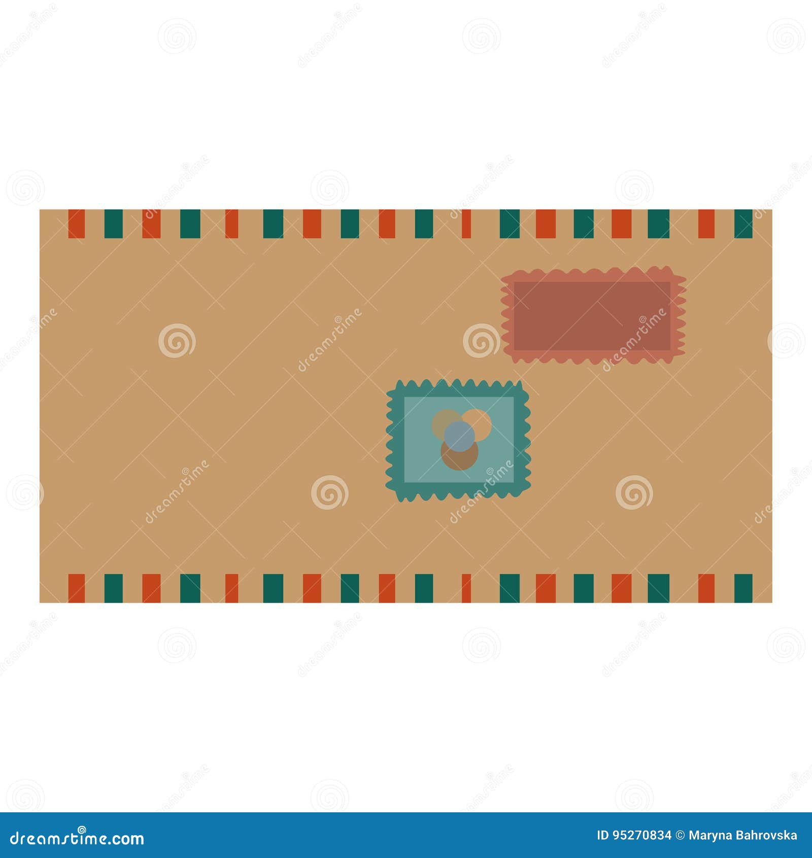 Message envelope object stock illustration. Illustration of colored ...
