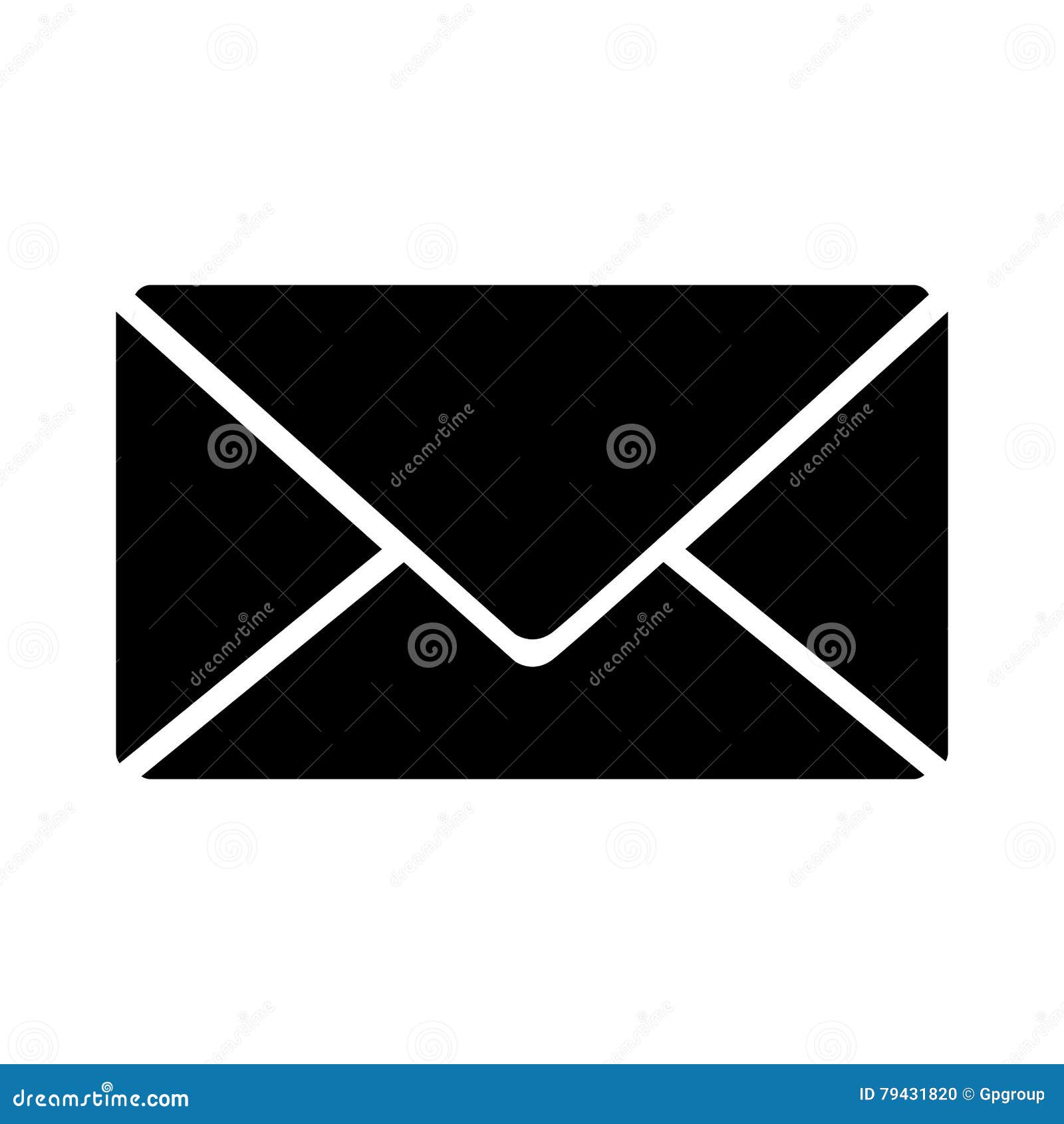 Message Envelope Pictogram Icon Image Stock Vector - Illustration of ...