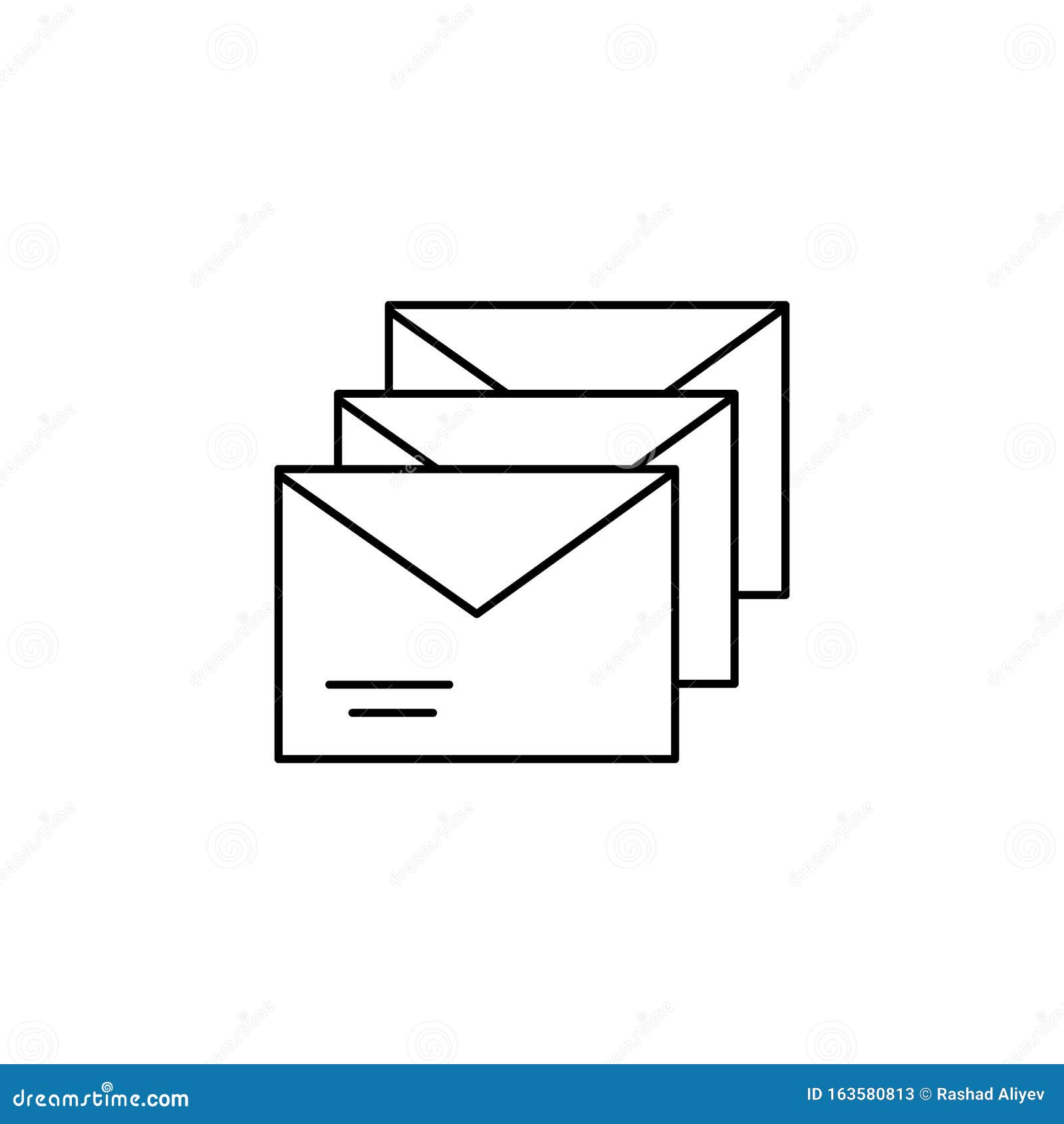 Message, Envelopes, Send Icon. Simple Line, Outline Vector of ...