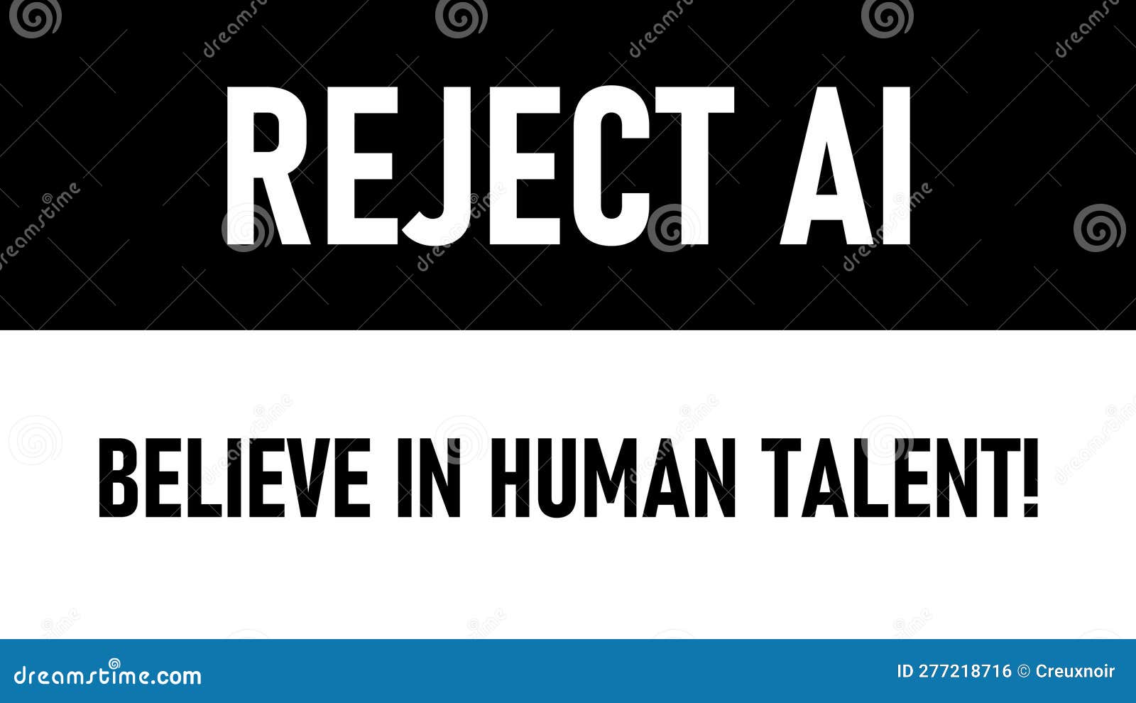 Message that Express Opposition To Artificial Intelligence "Reject AI ...