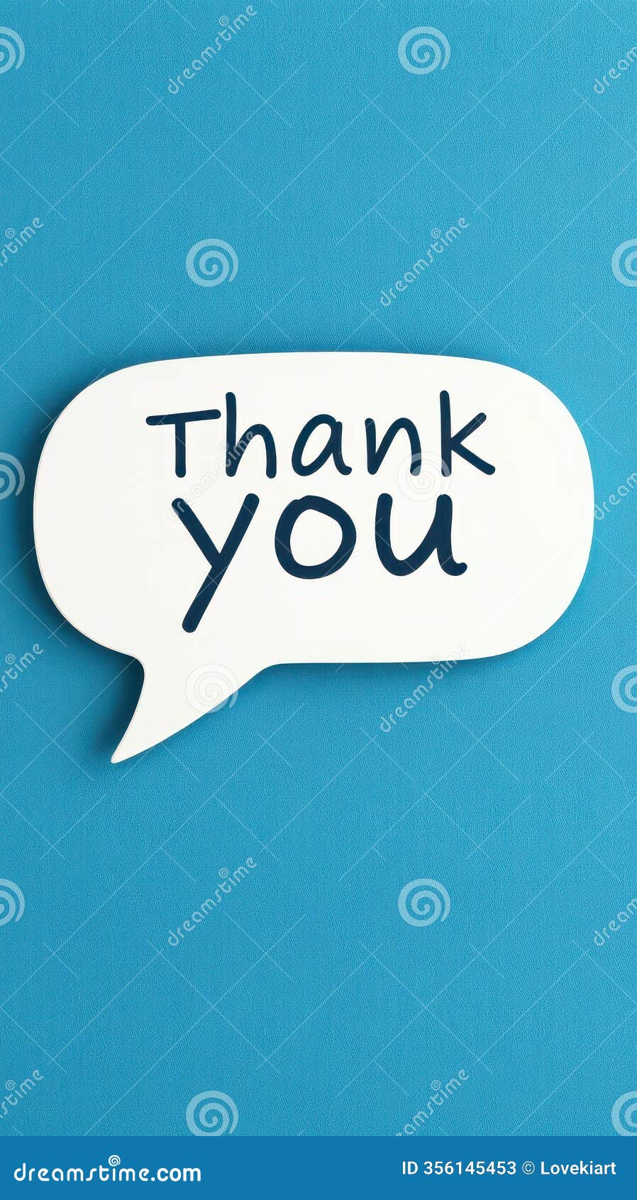 Message Expressing Gratitude on a Bright Blue Background with a Speech ...