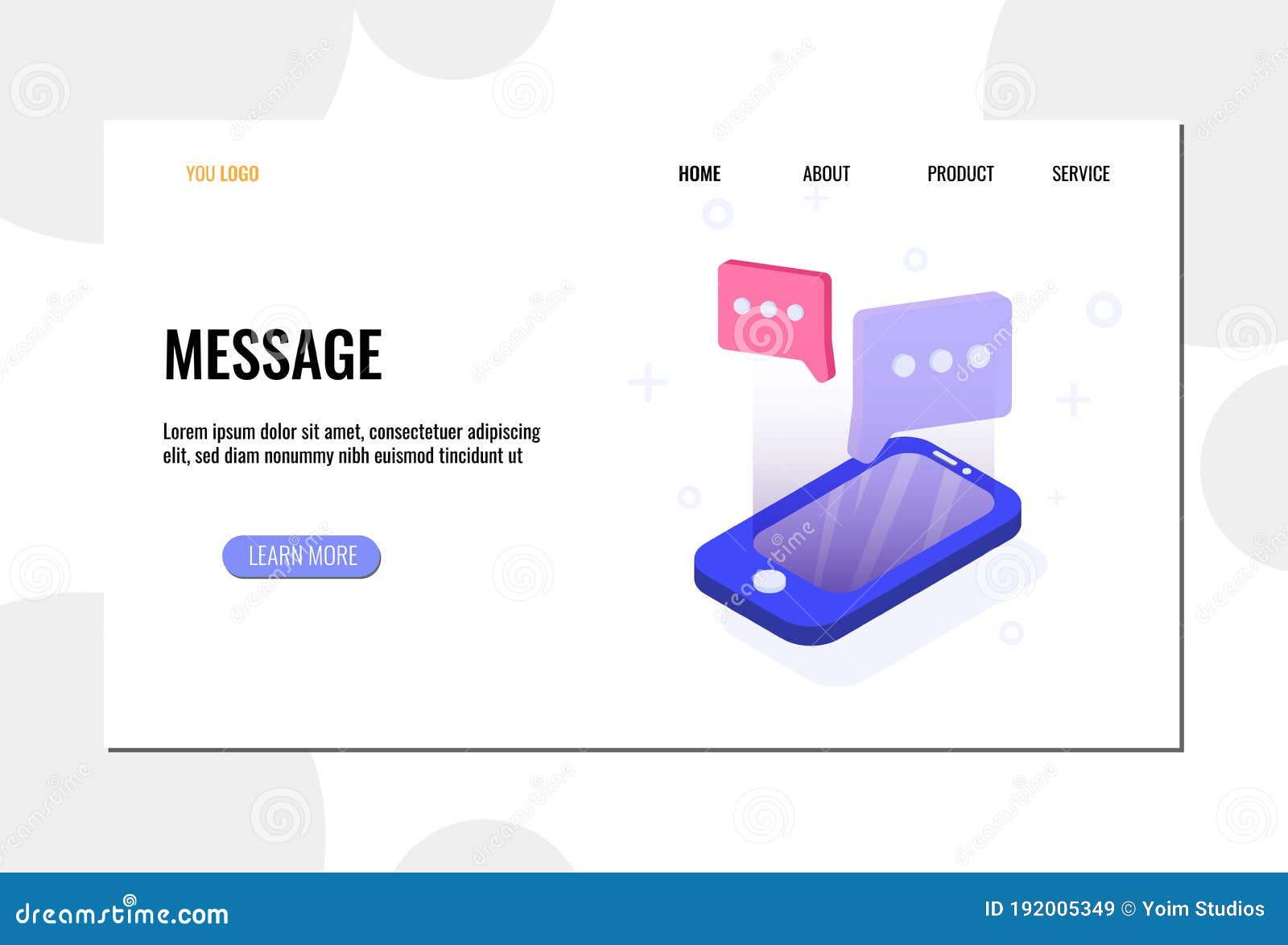 Message Flat Illustration.Concept of Landing Page.Vector Design ...