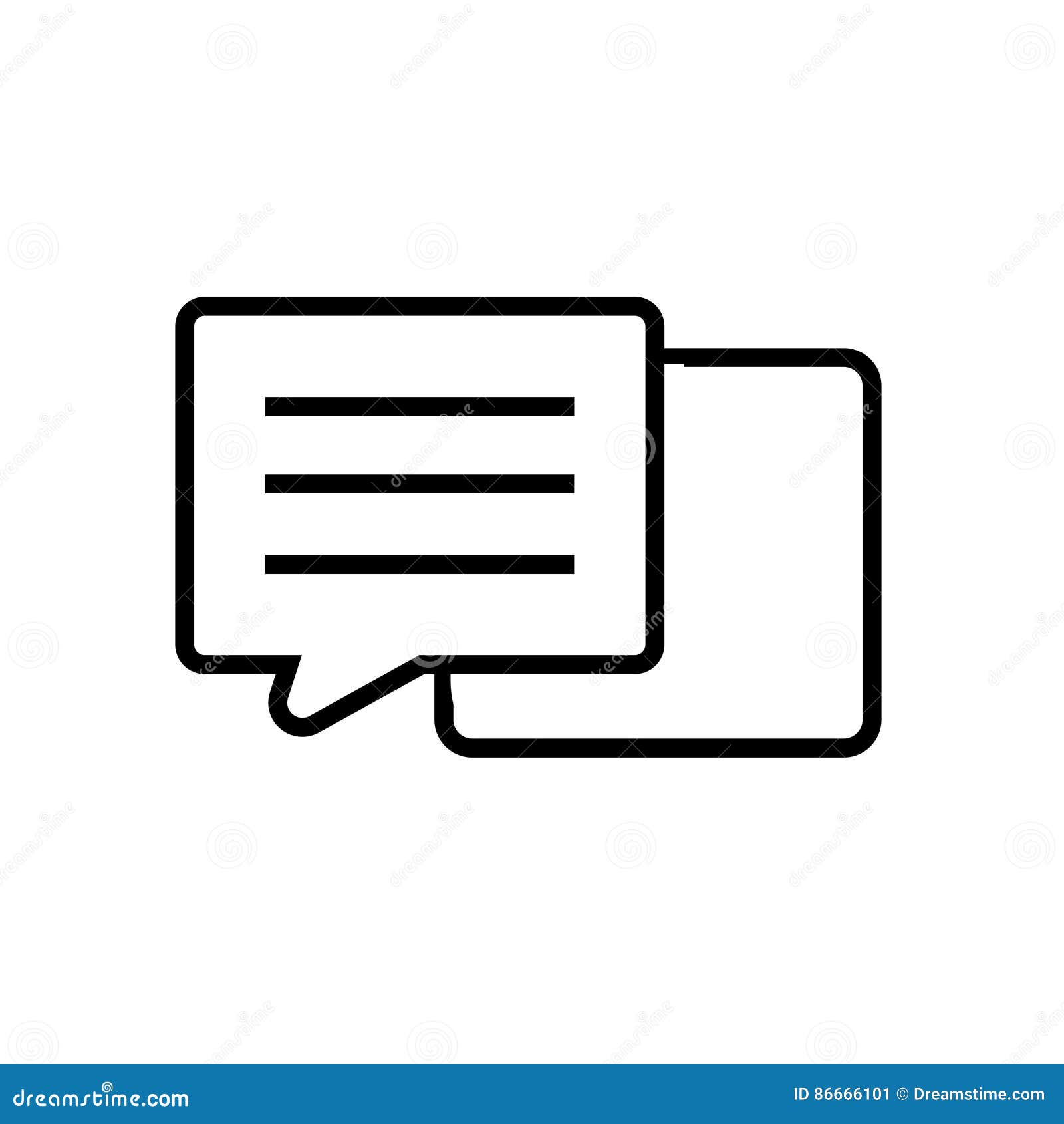 Message flat stock illustration. Illustration of banner - 86666101