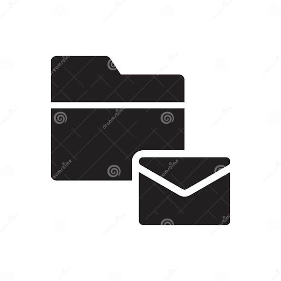 Message Folder Icon stock illustration. Illustration of folder - 361063738