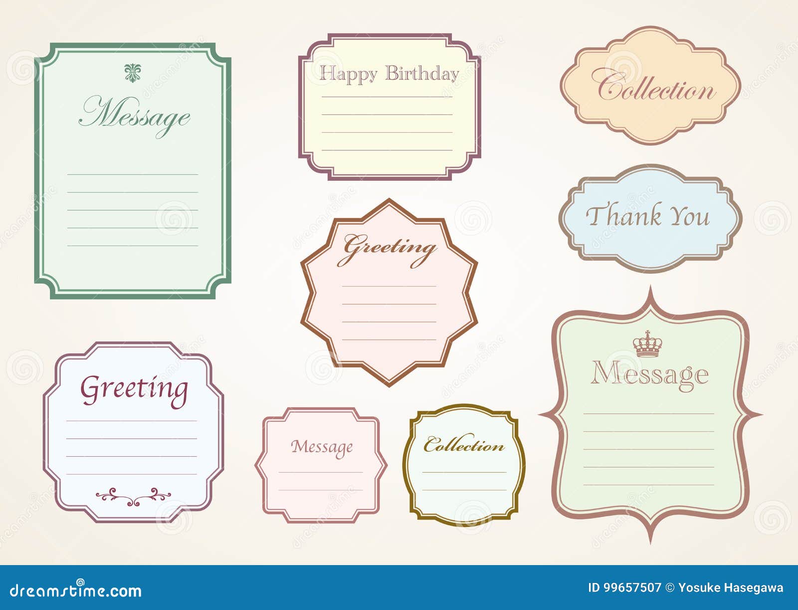 Message frame set stock vector. Illustration of style - 99657507 Message frame set stock vector. Illustration of style - 99657507