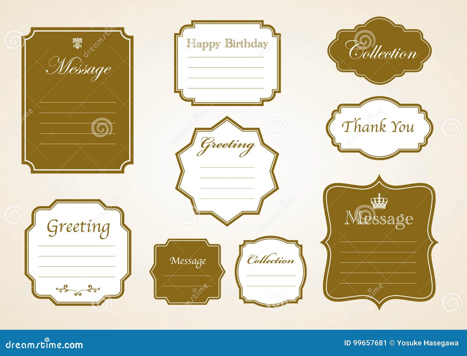 Message frame set stock vector. Illustration of decoration - 99657681