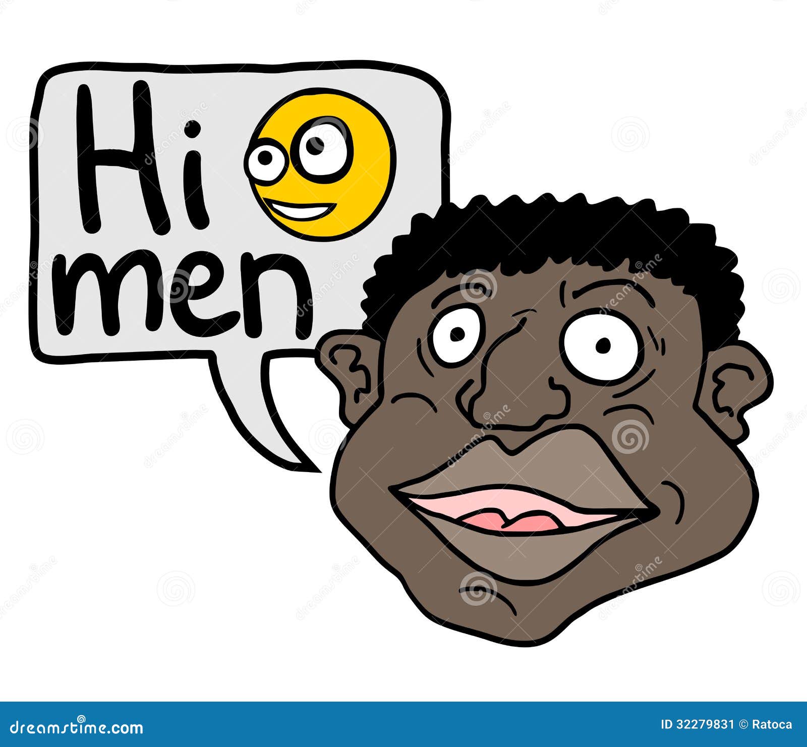 Message hi men stock vector. Illustration of round, greeting - 32279831