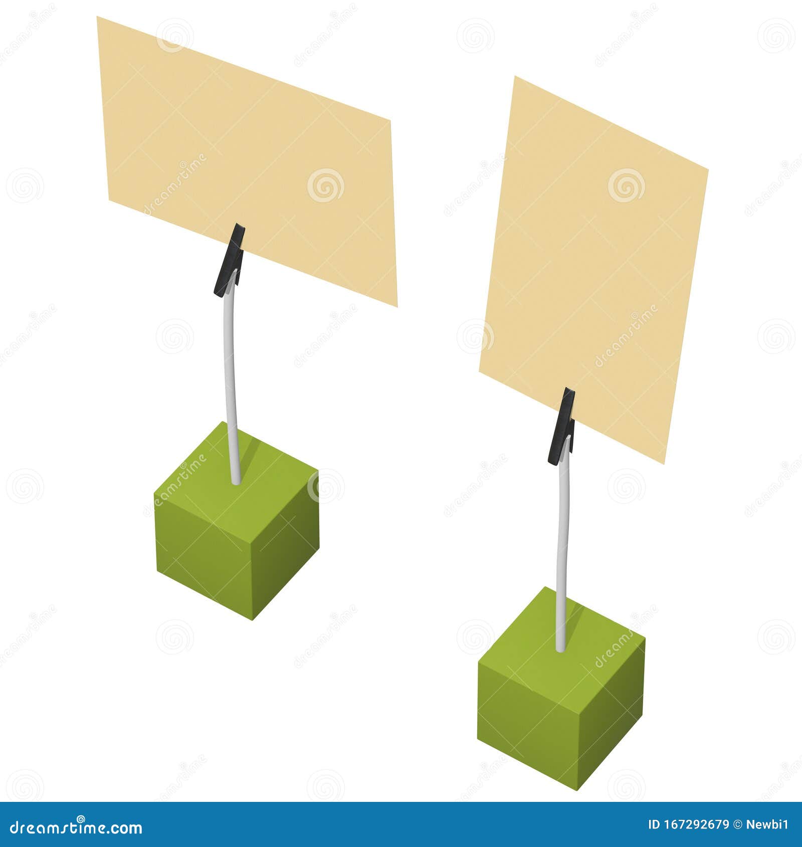 Message Holder. Card Holder with Clip and Note on Cube Base Stock ...