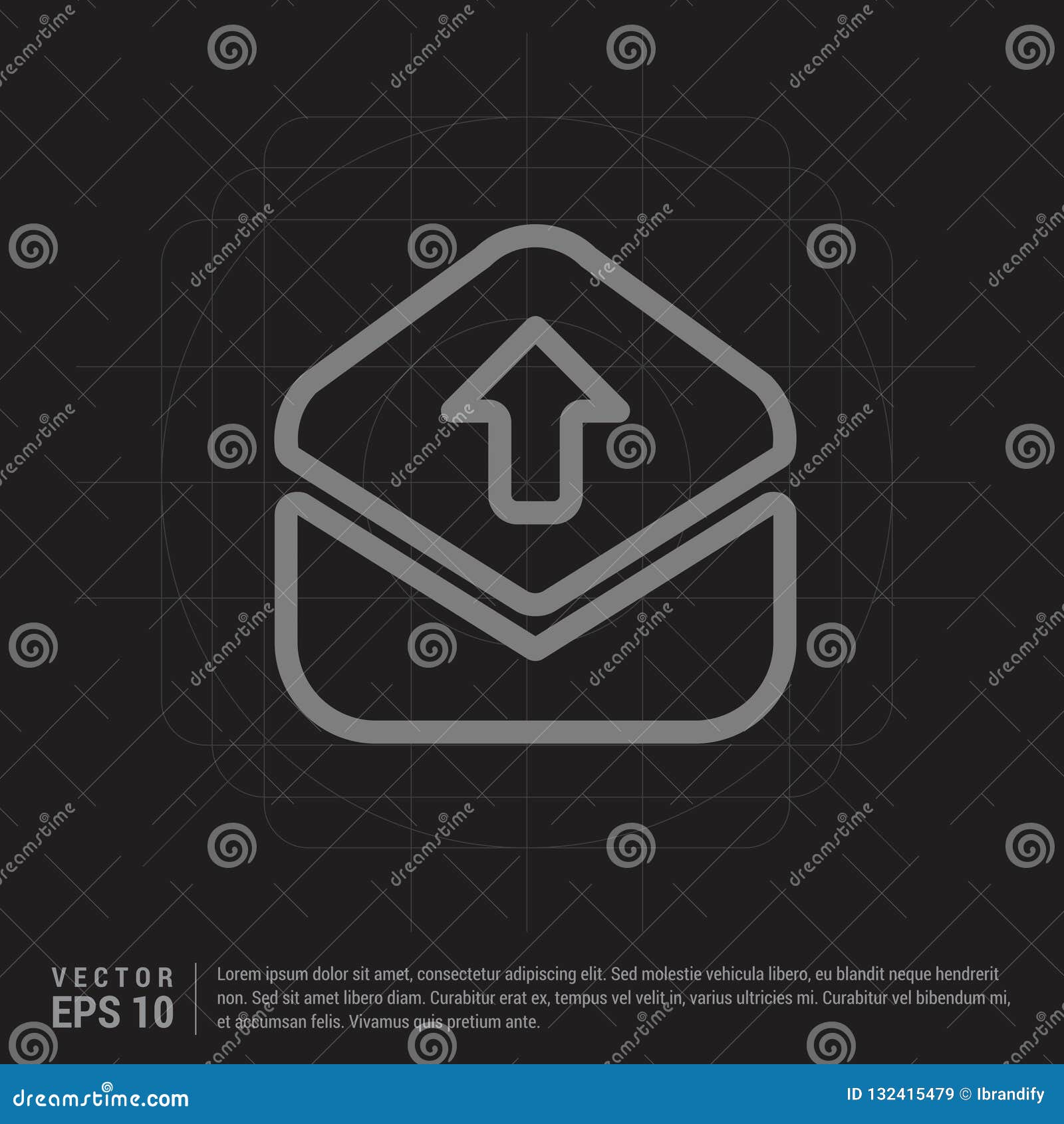 Message Icon - Black Creative Background Stock Vector - Illustration of ...
