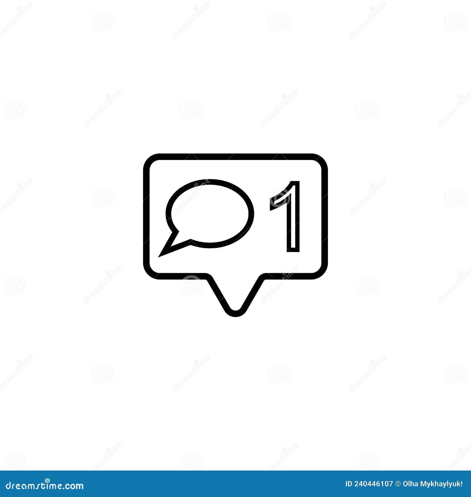 Message Icon with Message Bubble and Counter. Eps 10 Stock Vector ...