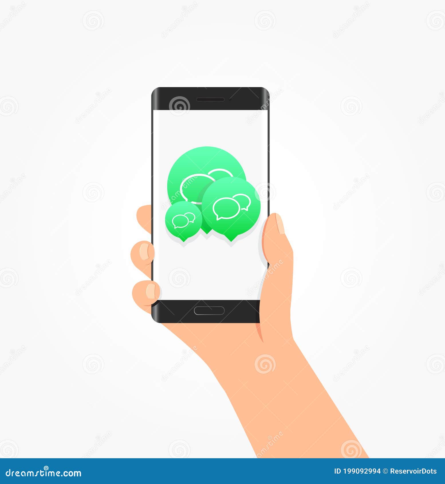 Message Icon Bubbles Phone Vector Stock Vector - Illustration of bubble ...
