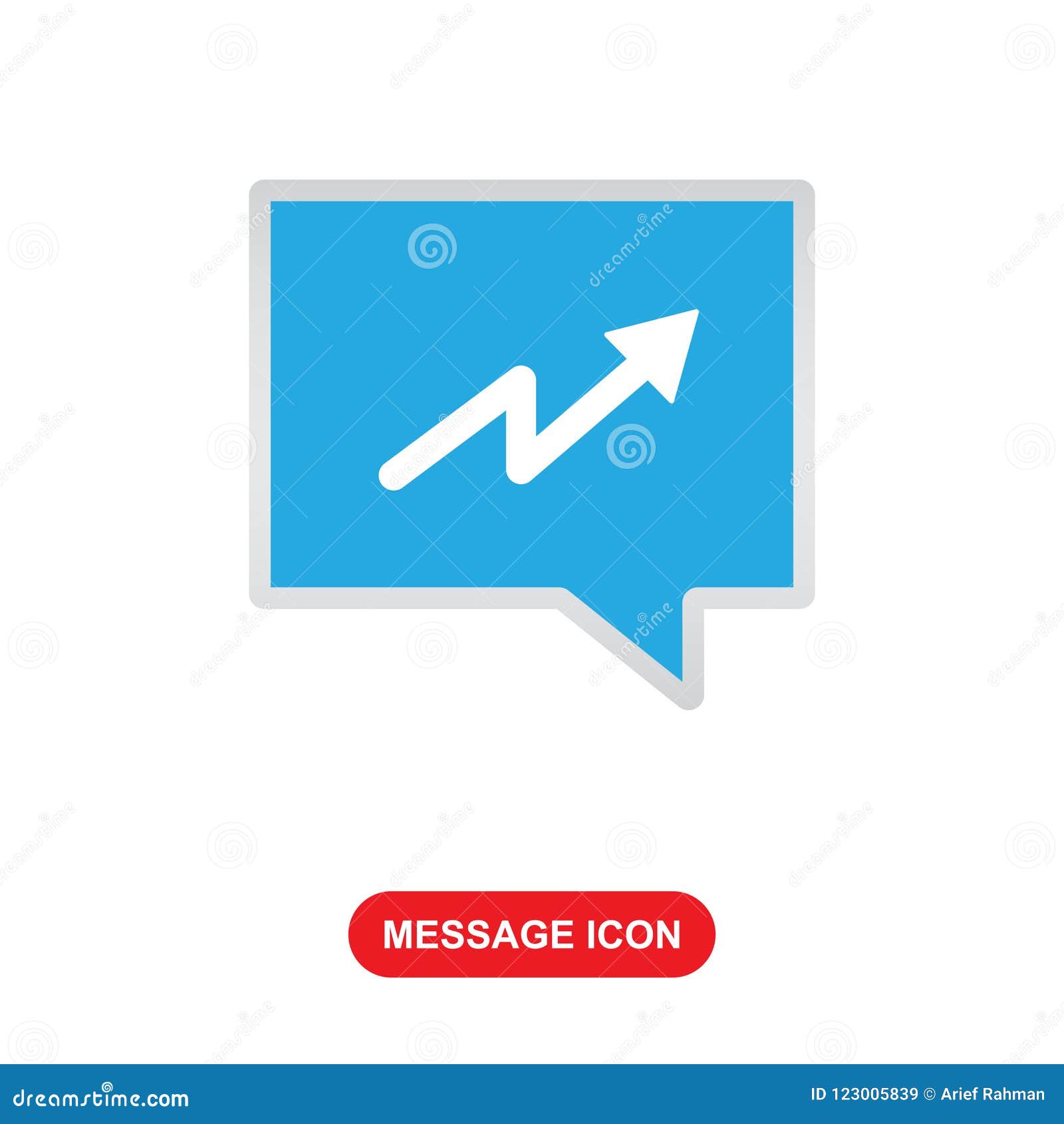 Message Icon with Chart Symbol Vector Icon Stock Vector - Illustration ...