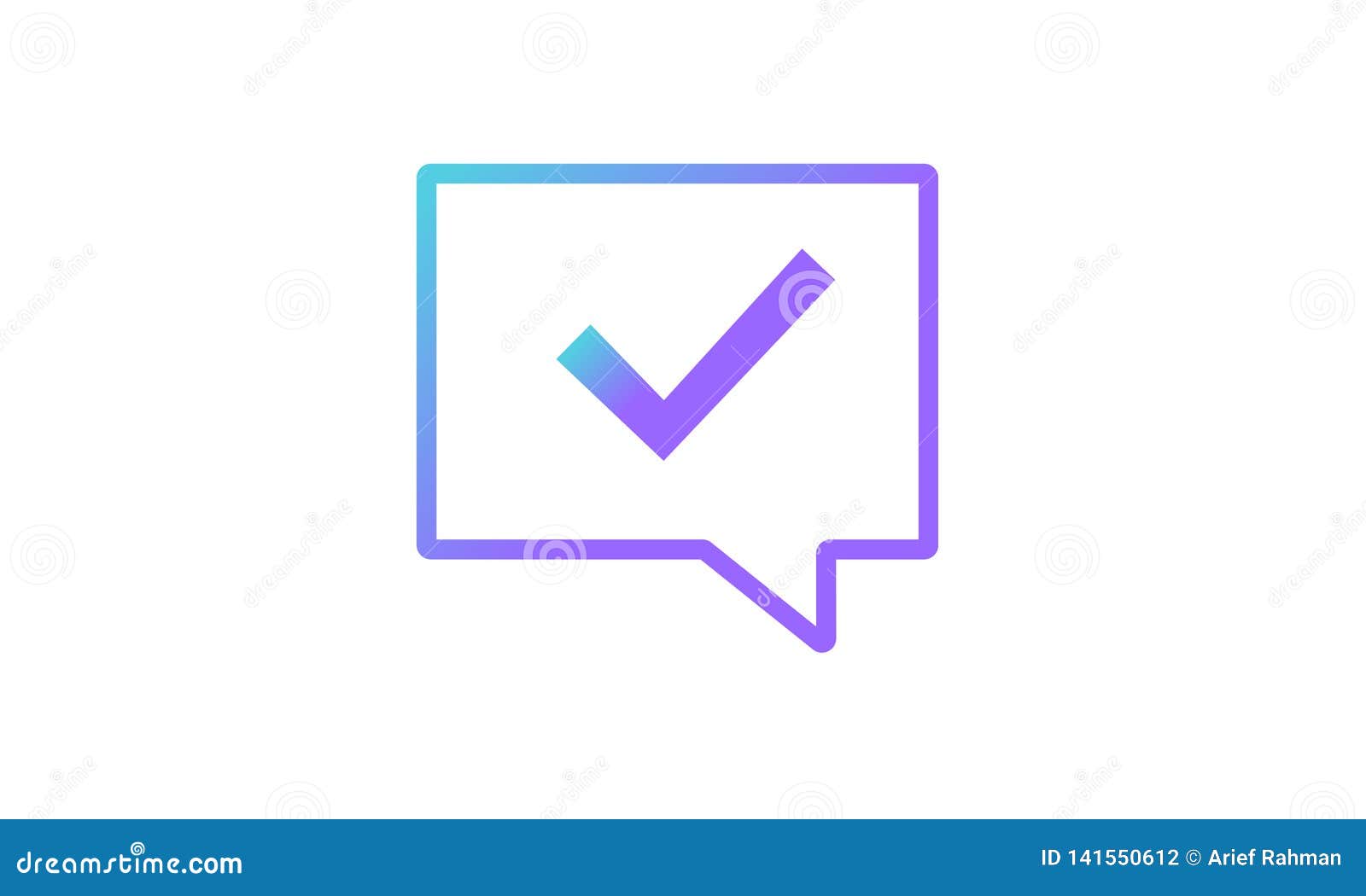Message Icon Concept, Correct Message Icon Concept. Modern Gradient ...