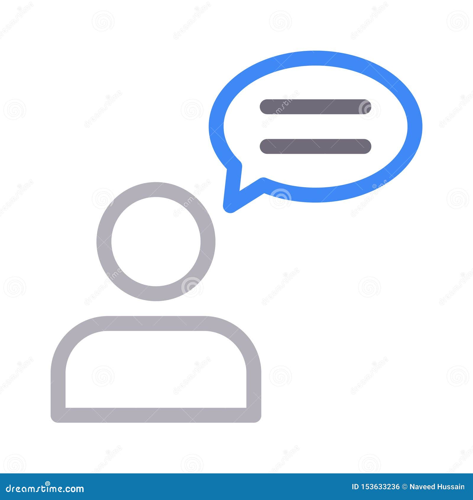 Message Colour Line Vector Icon Stock Vector - Illustration of sign ...