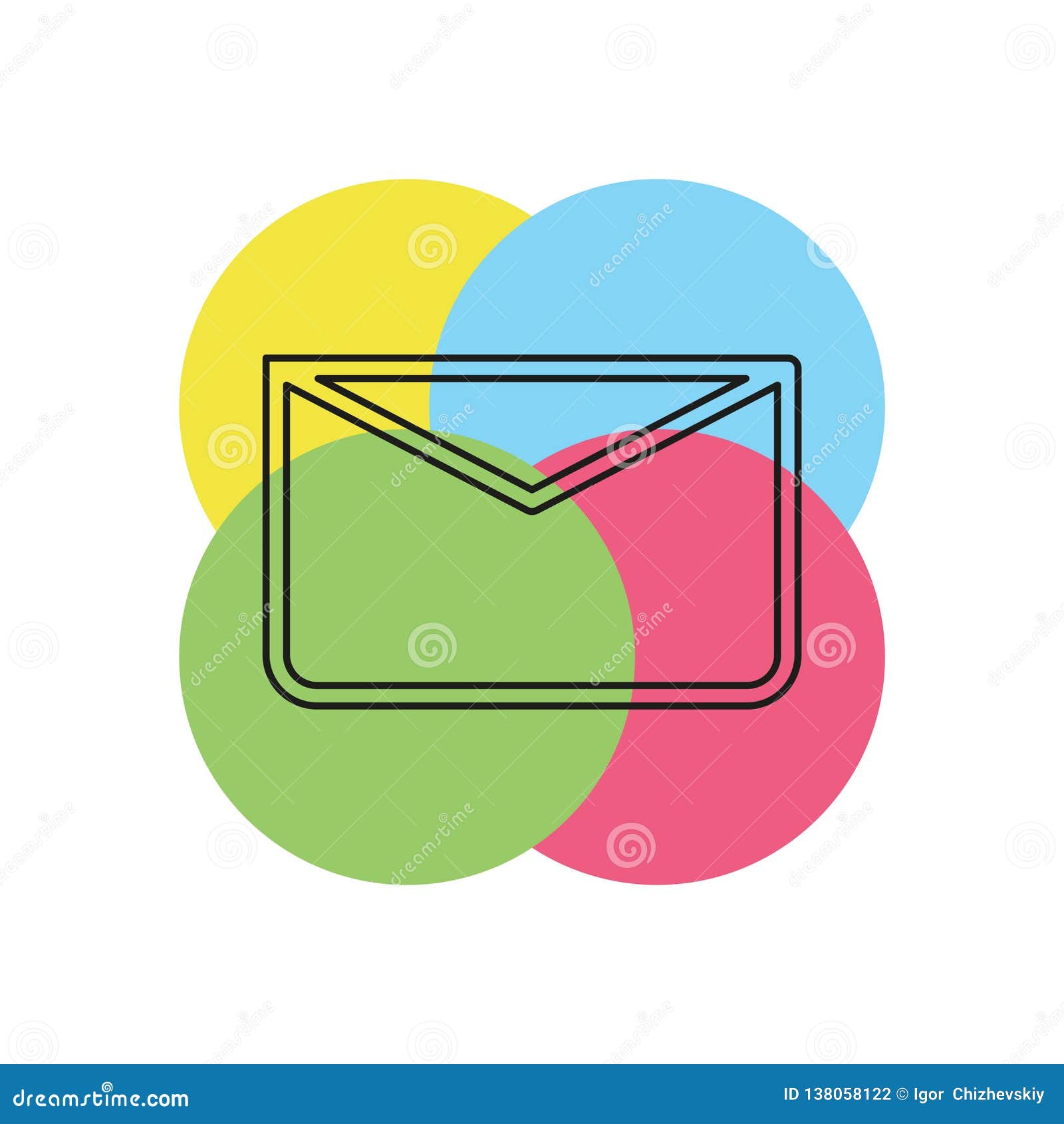 Message Icon, Envelope Illustration - Vector Mail Stock Illustration ...