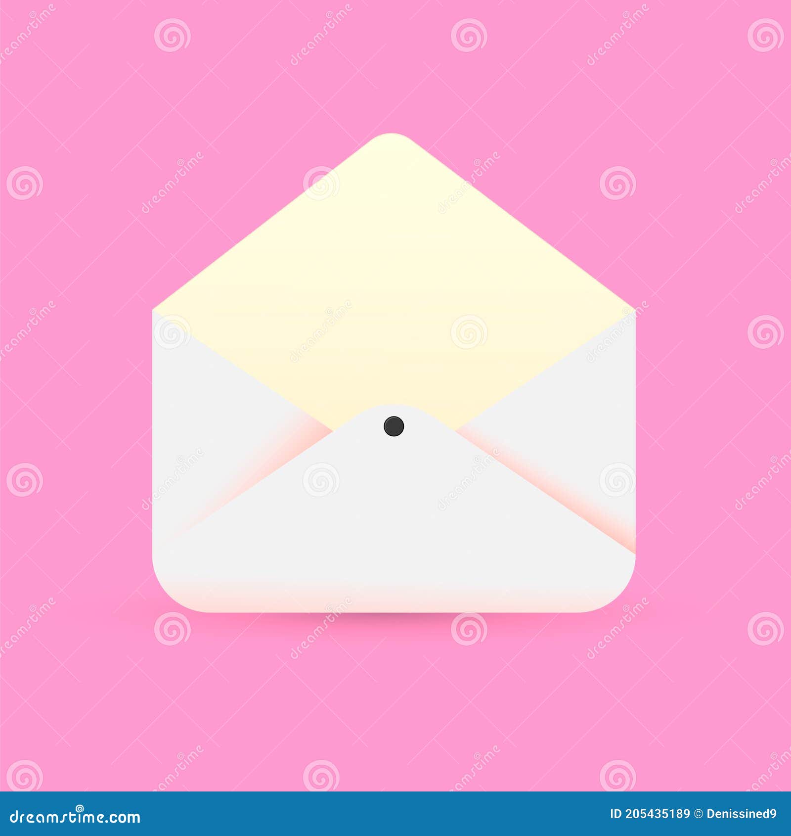 Message Icon, Envelope Symbol, Flat Design Template, Vector ...