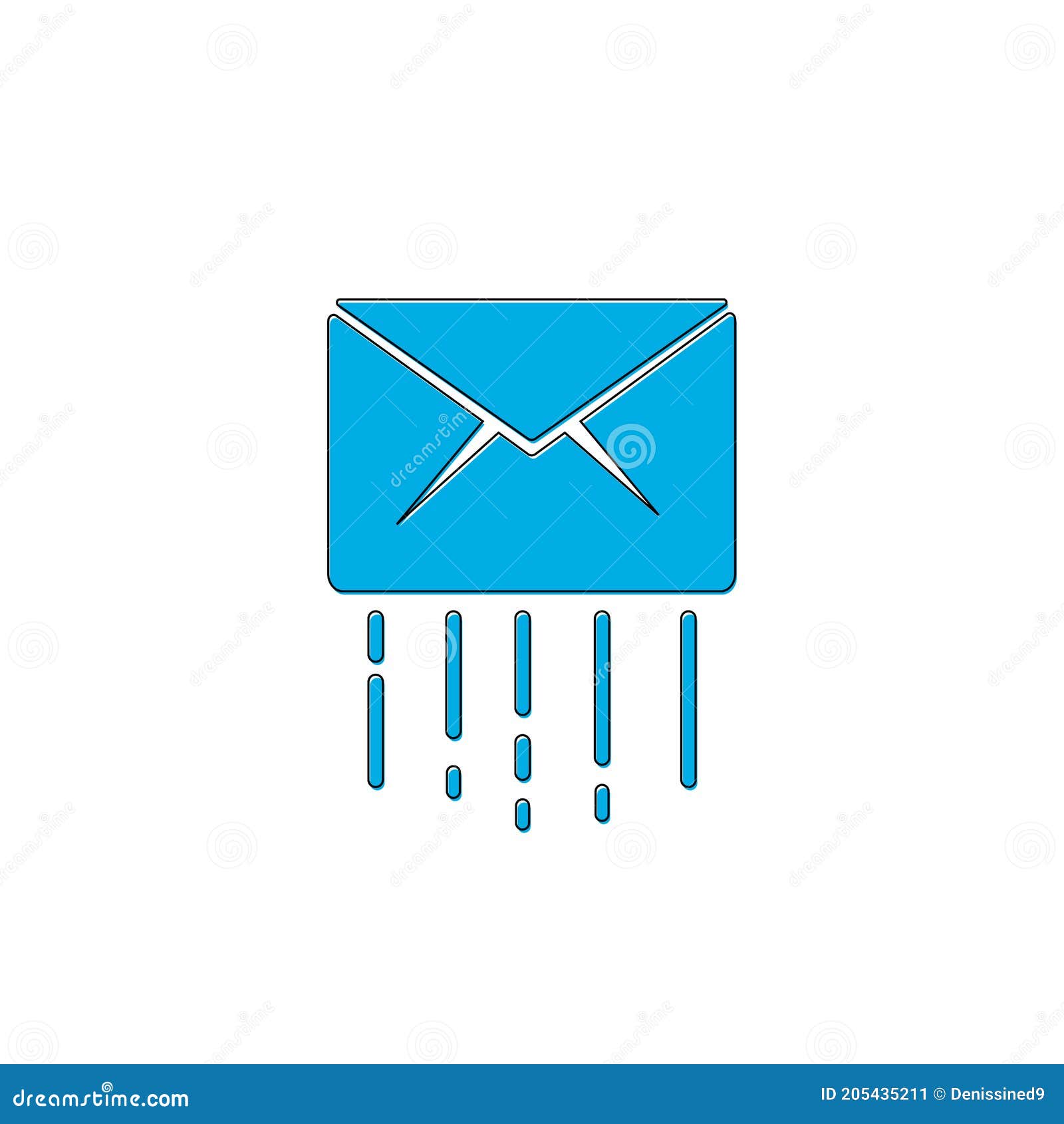 Message Icon, Envelope Symbol, Flat Design Template, Vector ...
