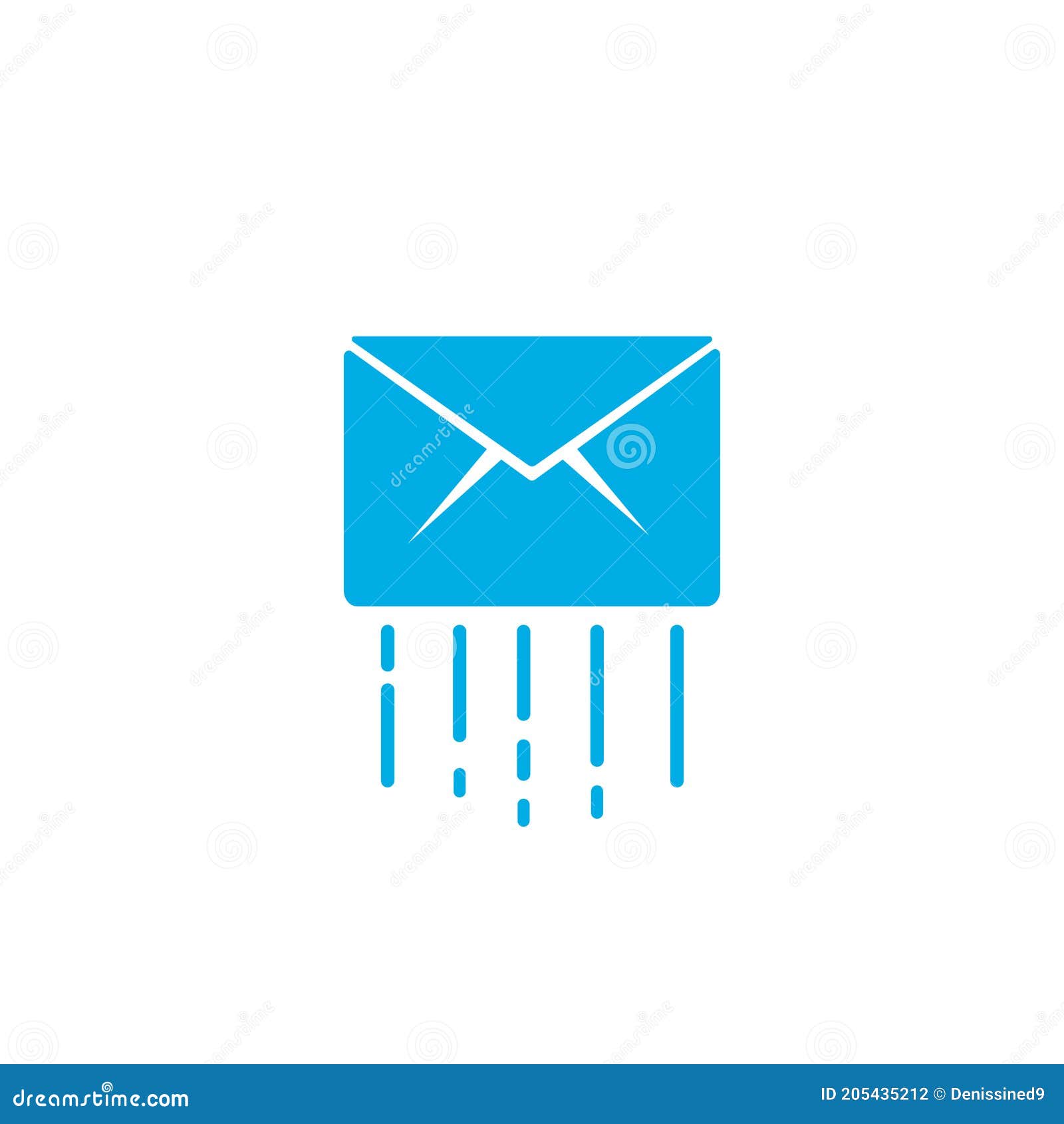 Message Icon, Envelope Symbol, Flat Design Template, Vector ...