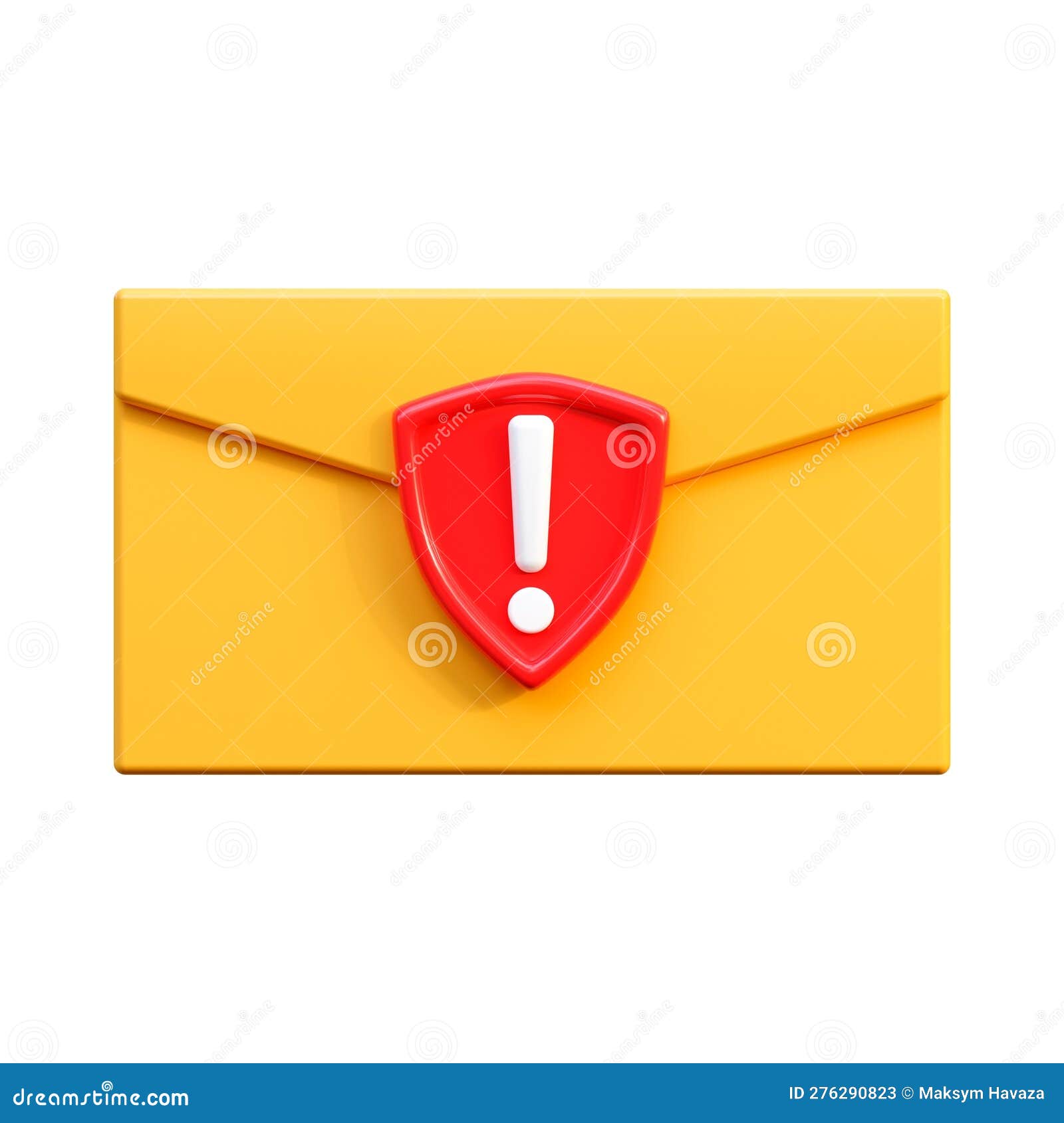 An Icon in the Form of an Envelope with an Error Warning about the ...