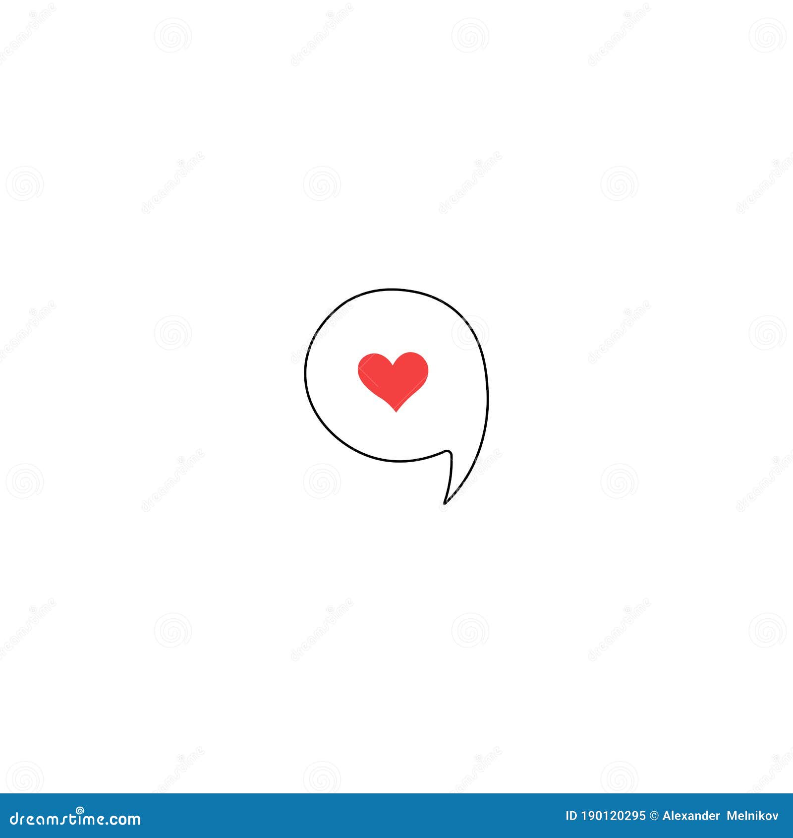 Message Icon with Heart. Vector Illustration Eps 10 Stock Illustration ...