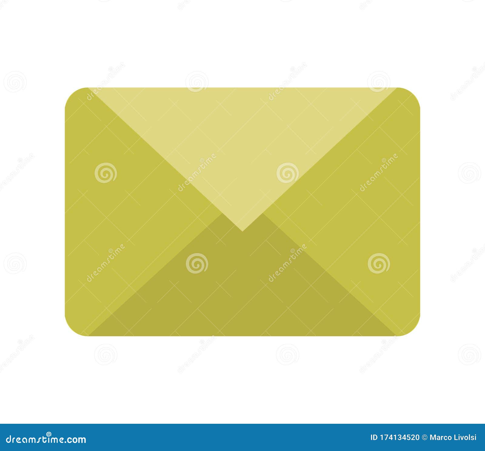 Message Icon Illustrated on White Background Stock Illustration ...