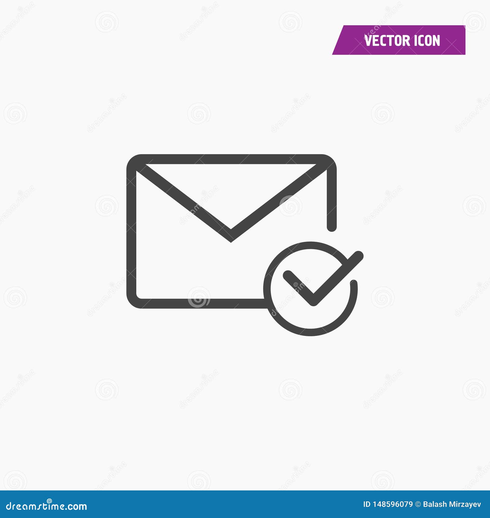 Message with Read, Delivered Sign Icon . Stock Vector - Illustration of ...