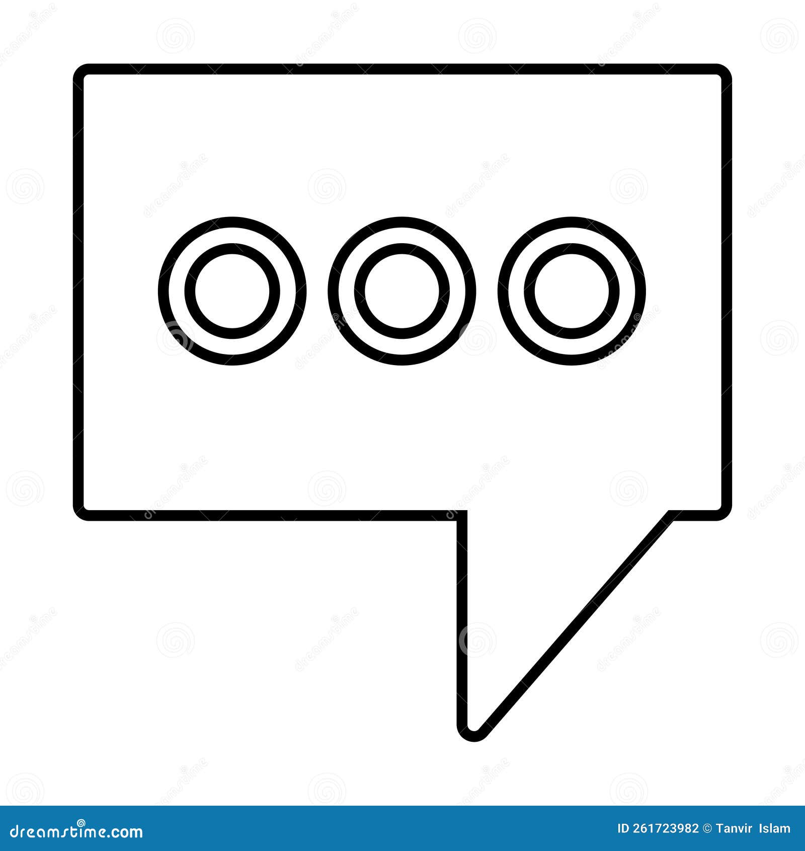 Message Icon in Line Style stock vector. Illustration of bundle - 261723982
