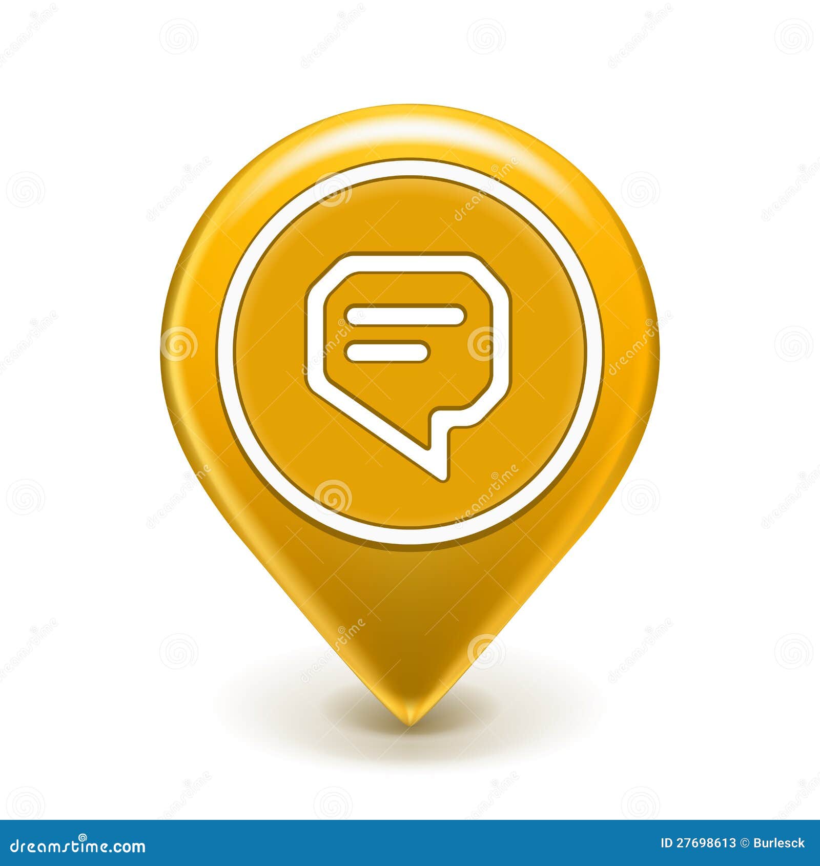 Message Icon In Flat Style Isolated On White Background. Sms Symbol ...