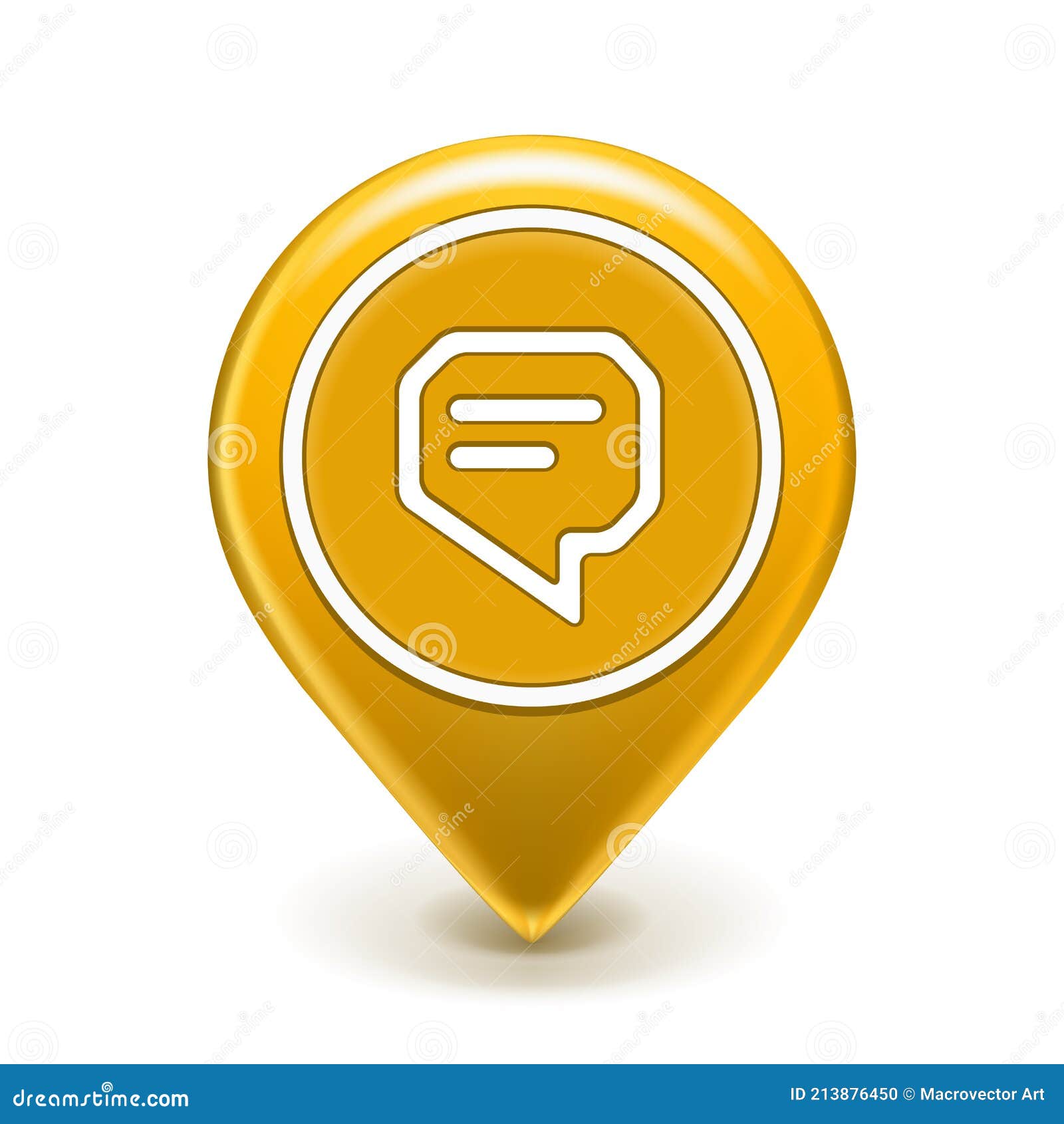 Message Icon Map Pin Design Vector Illustration Stock Vector ...