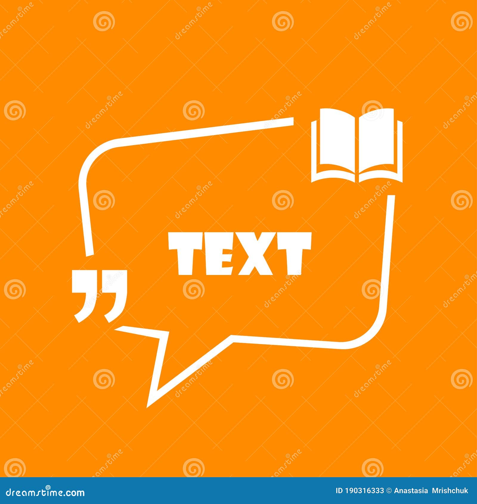 Message Icon on Orange Background. Vector Illustration. EPS 10 Stock ...