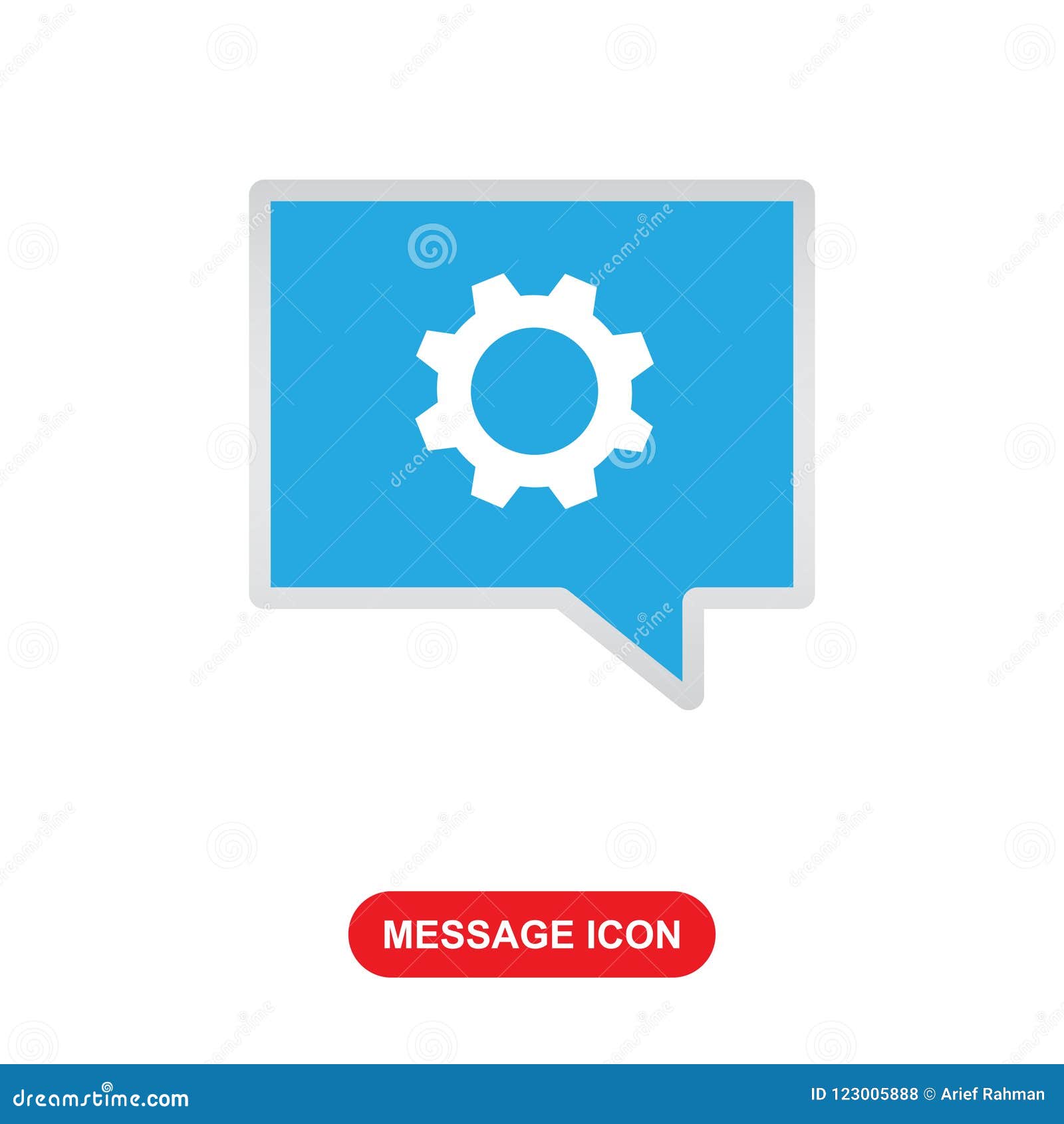 Message Icon with Setting Symbol Vector Icon Stock Vector ...