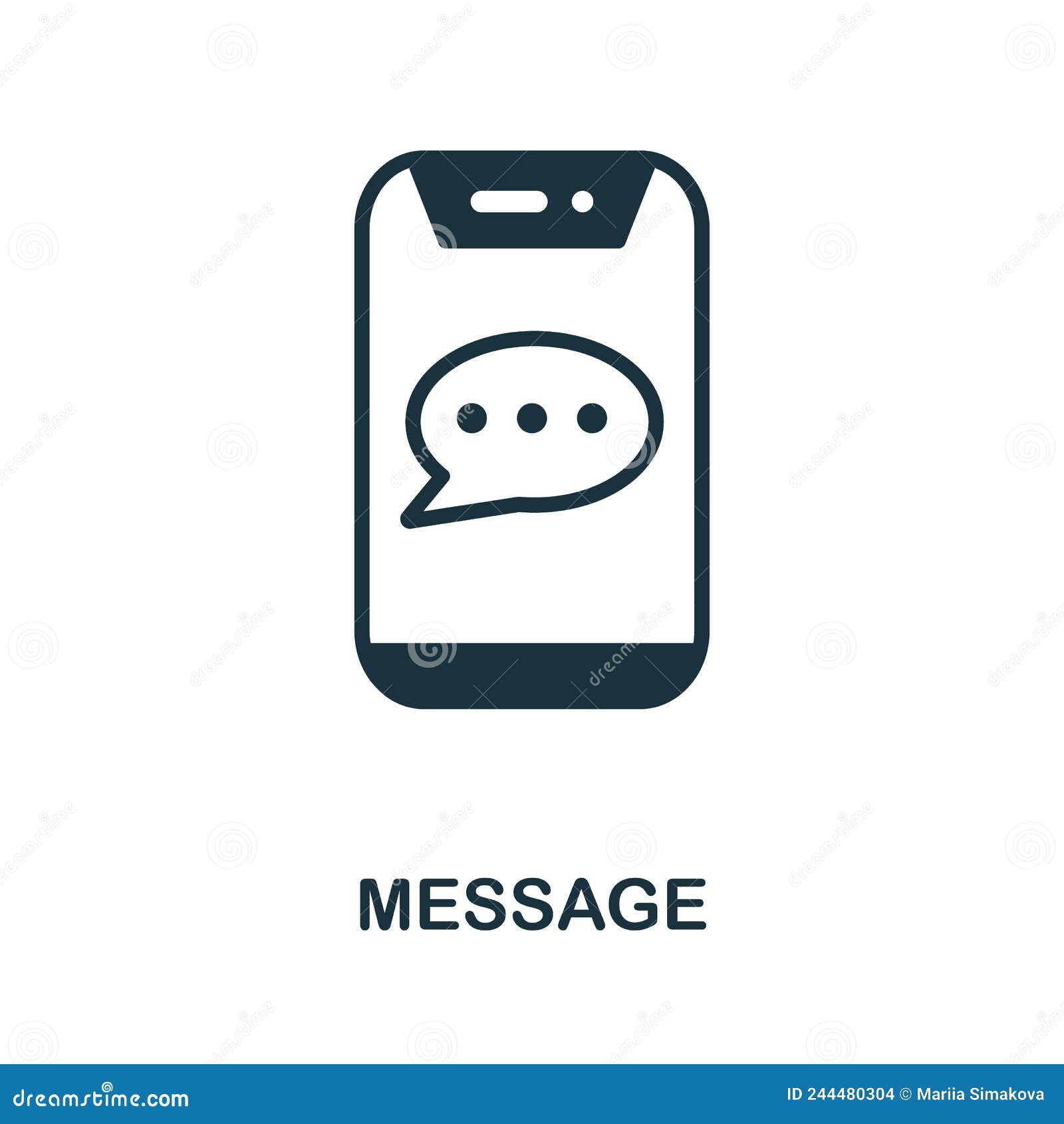 Message Icon. Monochrome Simple Message Icon for Templates, Web Design ...