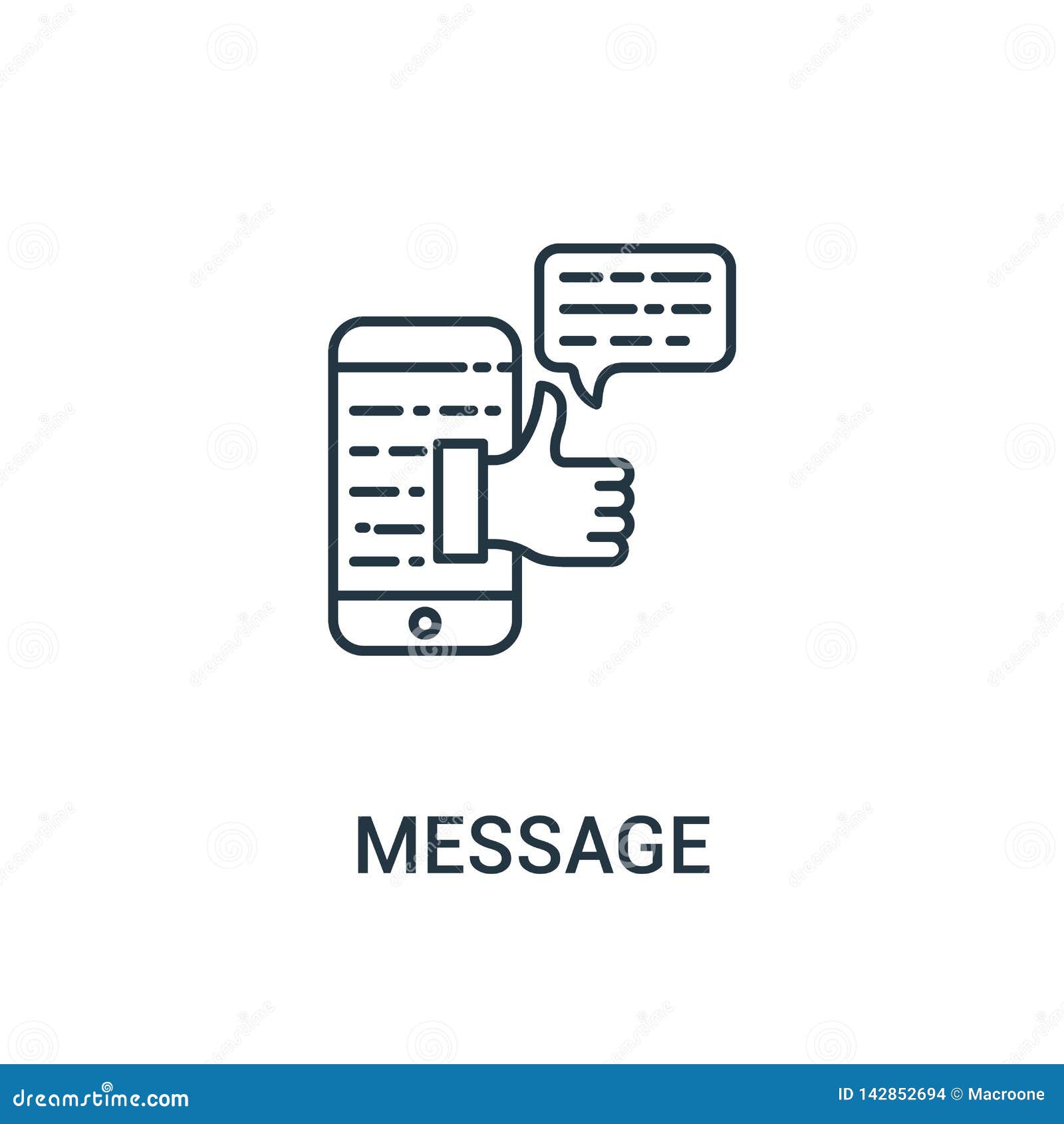 Message Icon Vector from Ads Collection. Thin Line Message Outline Icon ...