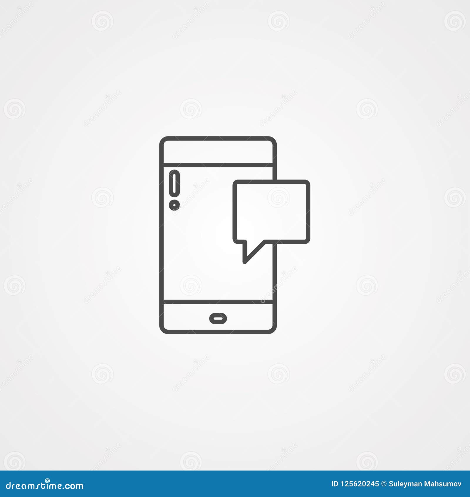 Message Vector Icon Sign Symbol Stock Vector - Illustration of media ...